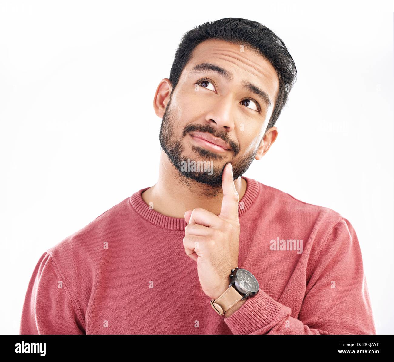 Mockup thinking asian man hi-res stock photography and images - Alamy