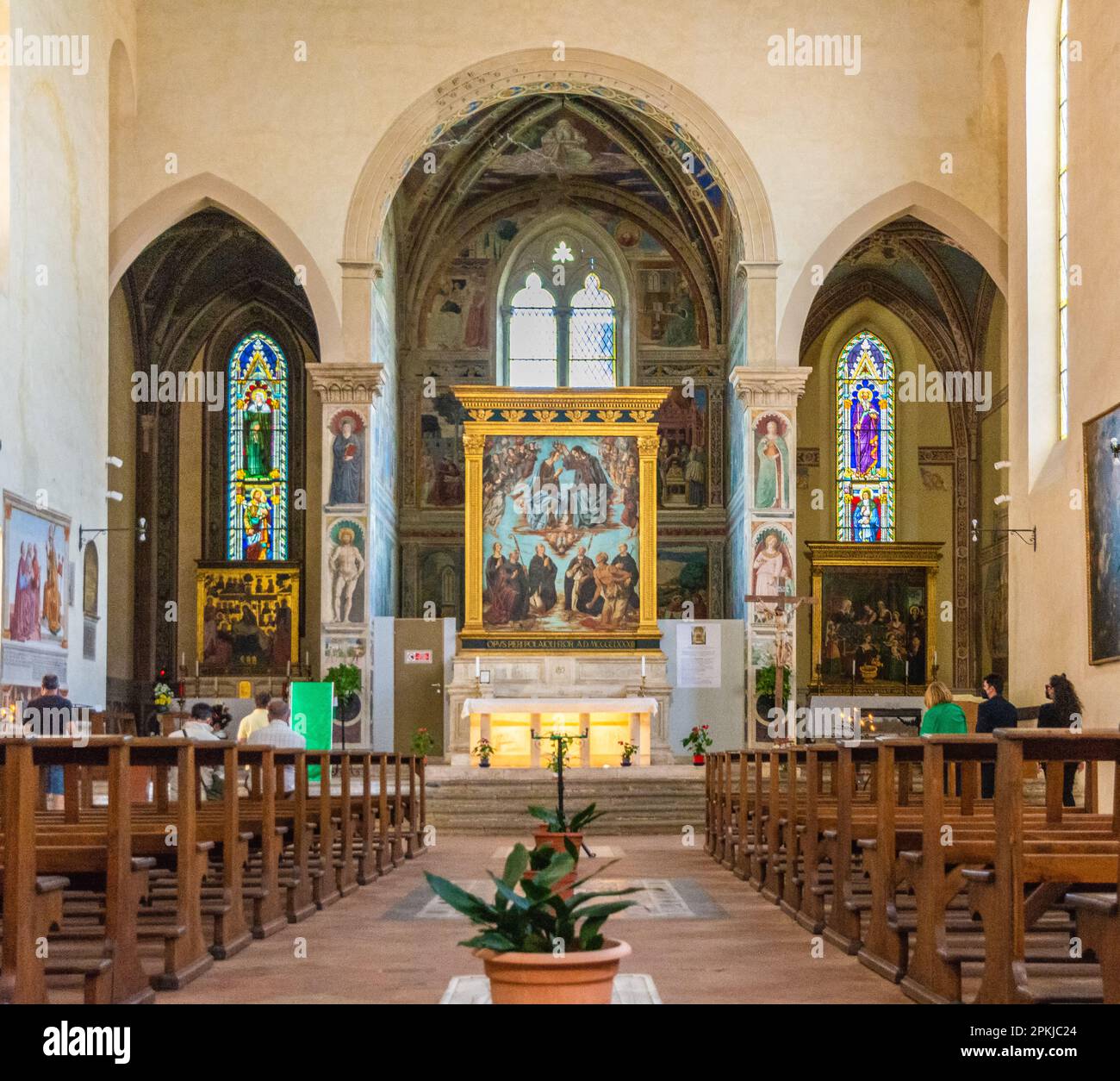 interior of the St.Augustine church: painting that decorates ...