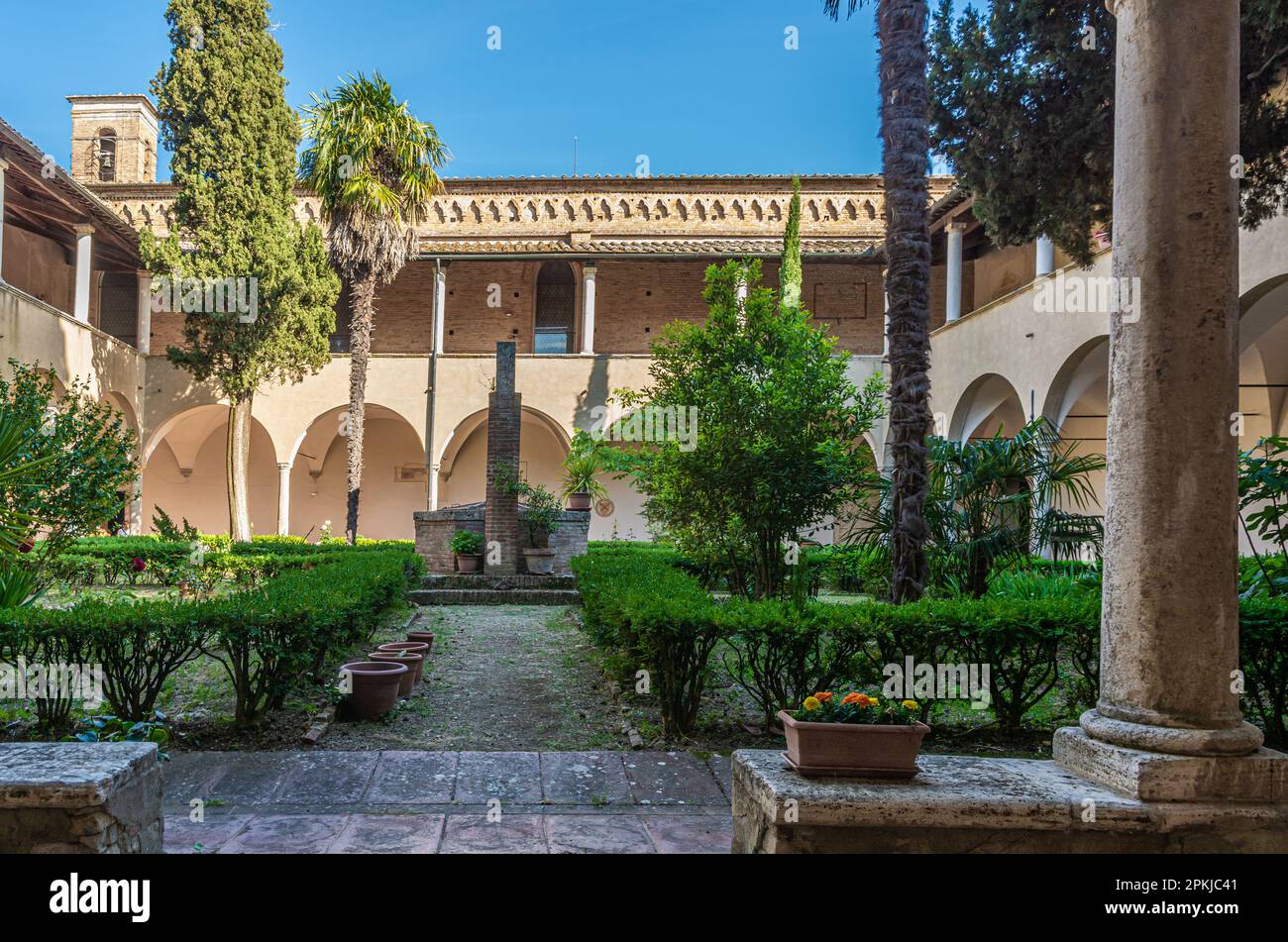 Convent of St. Augustine at San Gimignano medieval town View of the ...