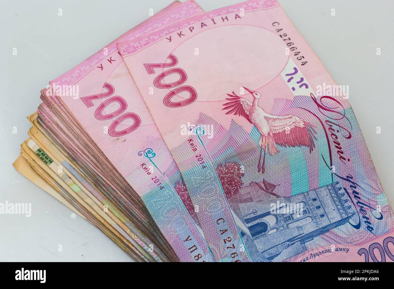 Money of Ukraine. Background of ukrainian hryvnia banknotes. Hryvnia ...