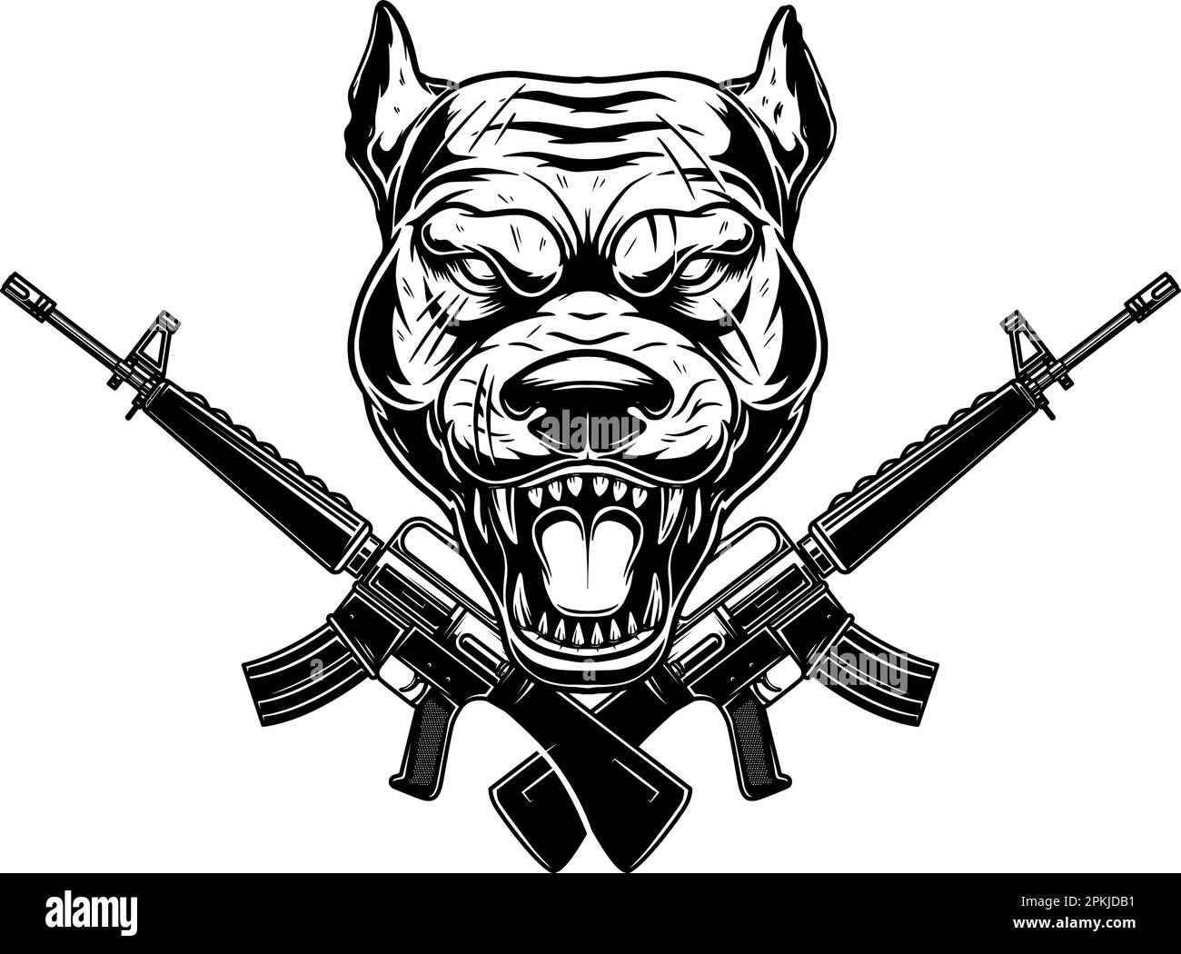 Dog soldier illustration Stock Vector Images - Alamy