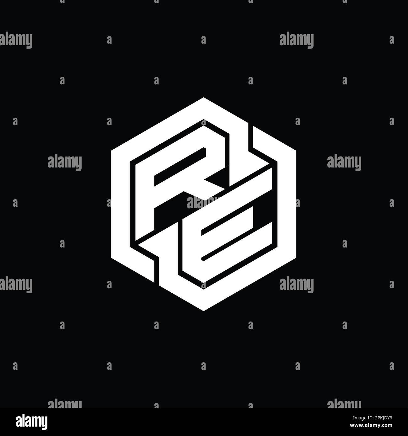 Hexagon logo hi-res stock photography and images - Alamy