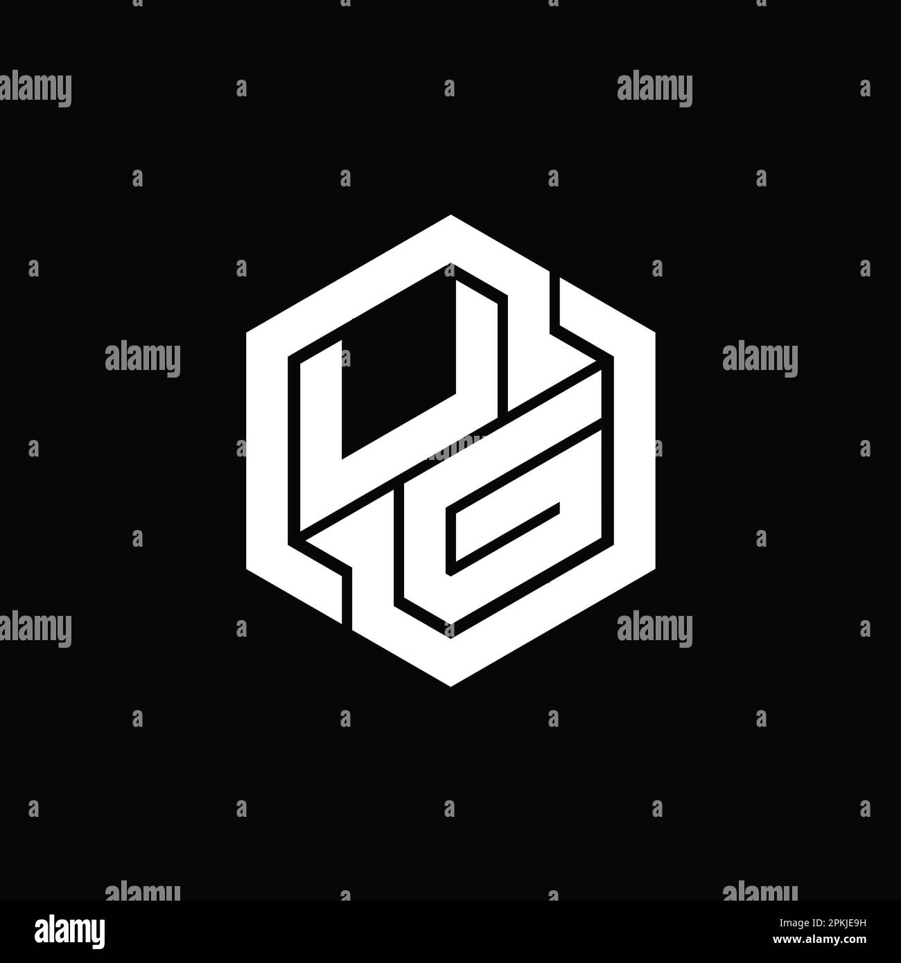 UG Logo monogram gaming with hexagon geometric shape design template ...