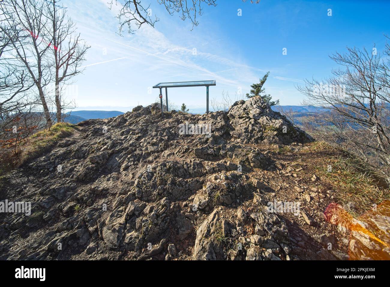 the viewpoint "Chellenchöpfli" in the canton basel landscape in ...