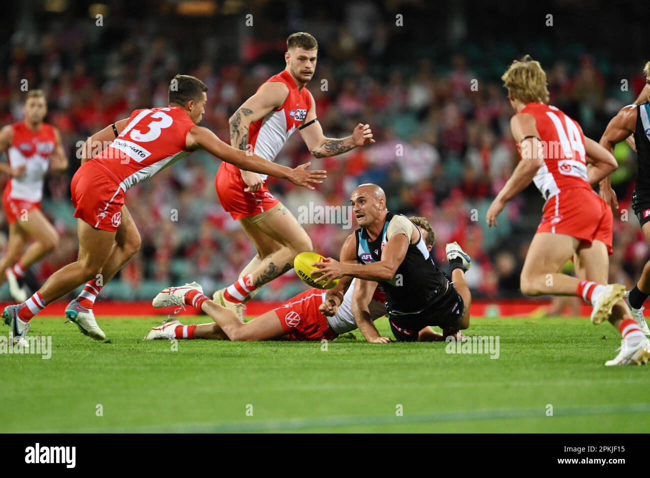Sam Powell-Pepper of the Power during the AFL Round 4 match between the ...