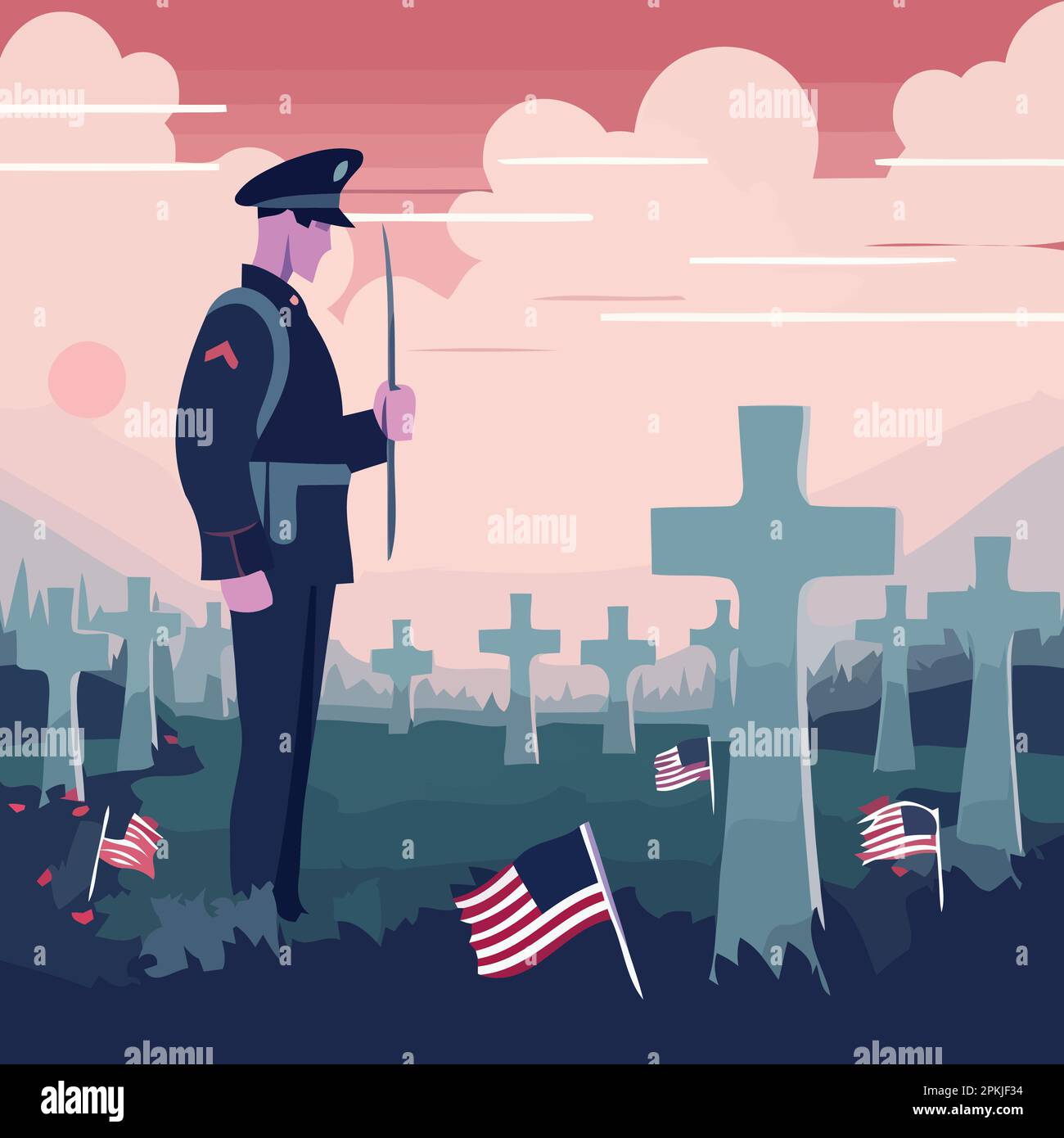 American cemetery memorial Stock Vector Images - Alamy