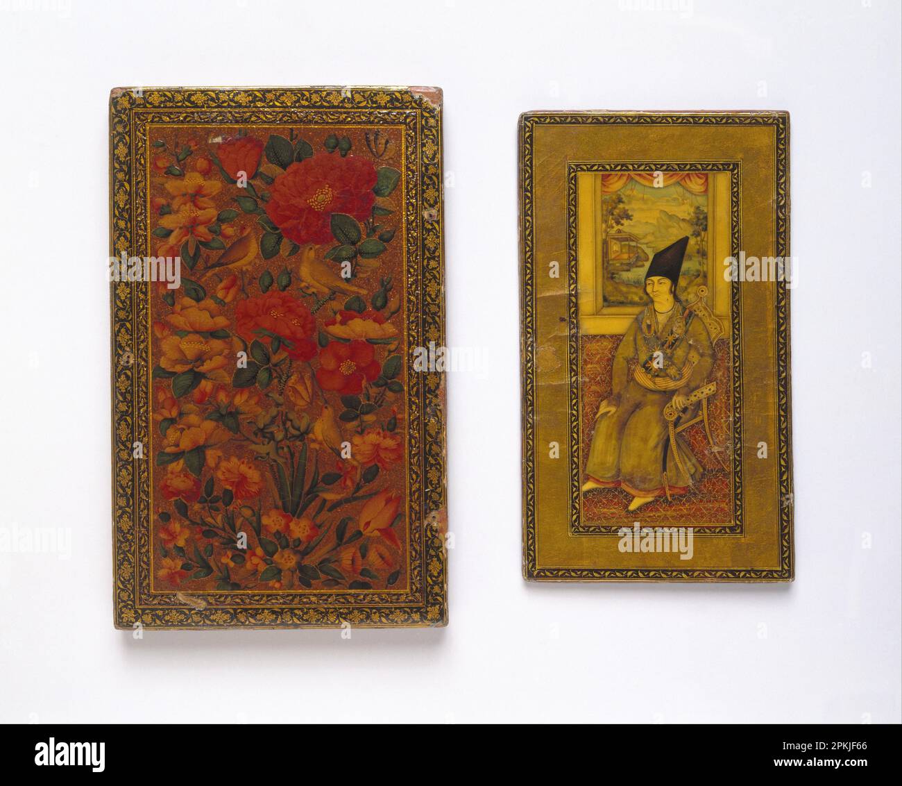 Mirror Case with Portrait of the Eunuch Manuchihr Khan Mu`tamid al ...