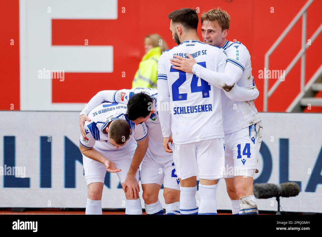 08 April 2023, Bavaria, Nuremberg: Soccer: 2nd Bundesliga, 1. FC ...