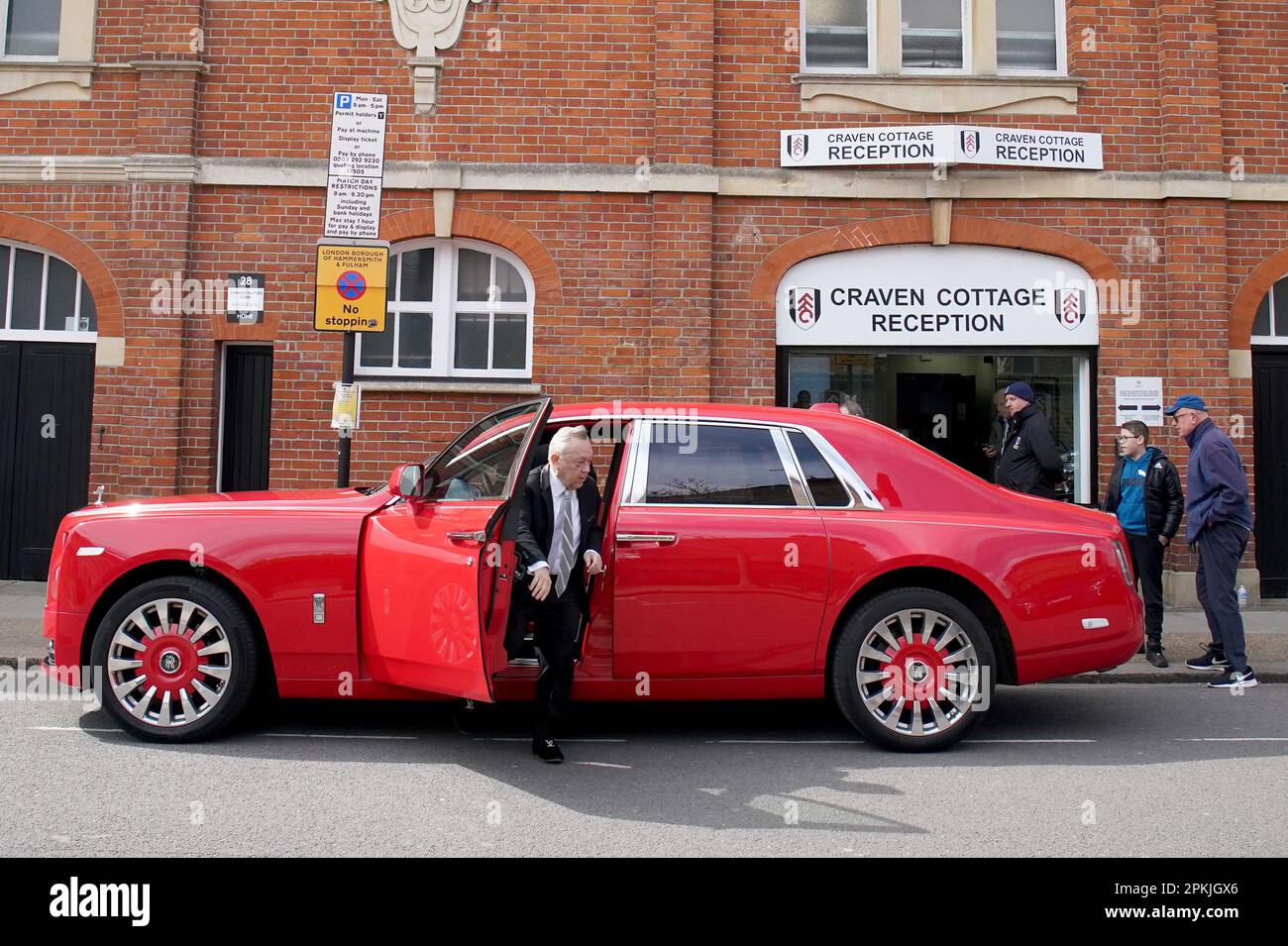 West Ham United owner, David Sullivan, arrives ahead of the Premier ...