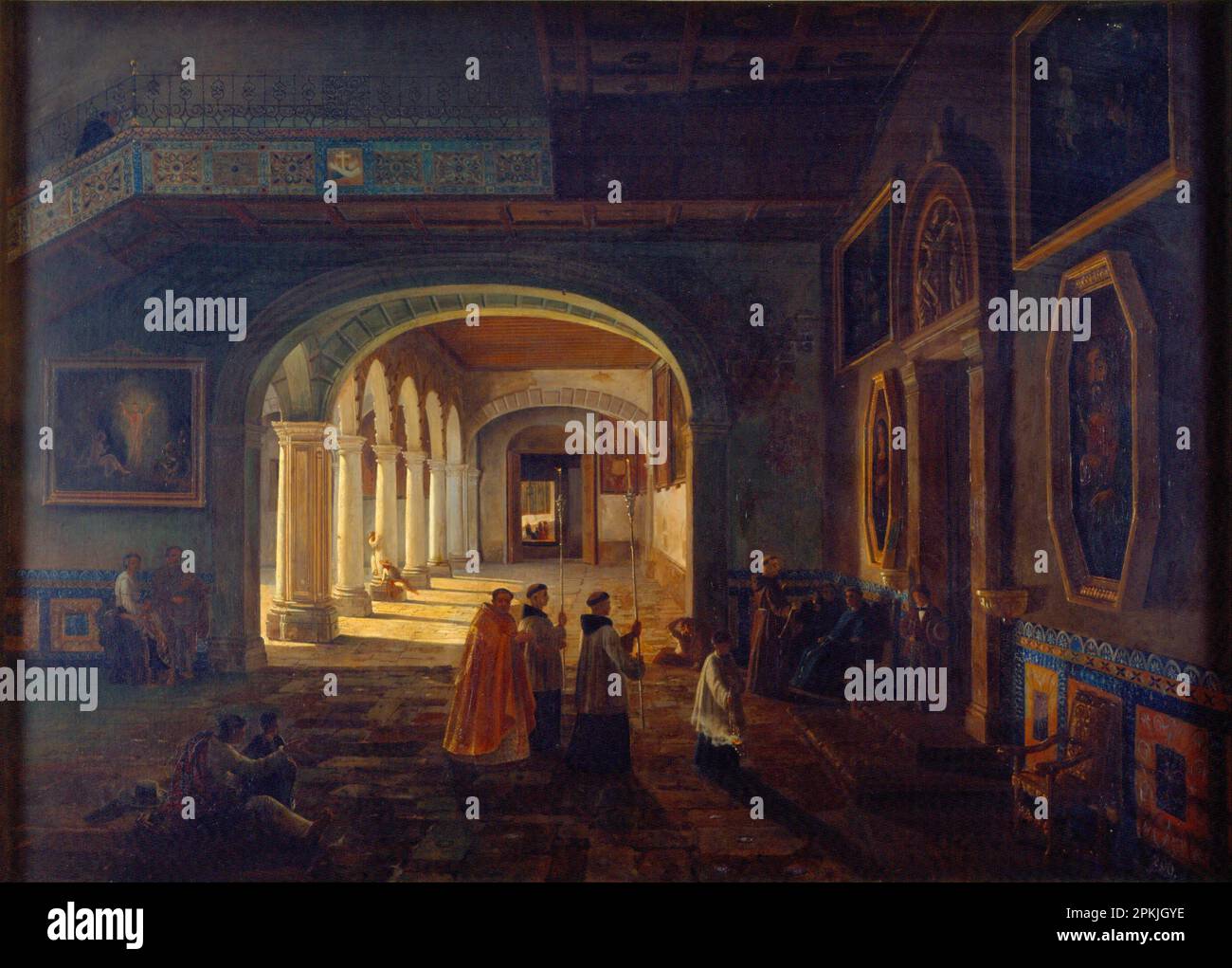 The Antesacristy of the Franciscan Convent 1855 by Eugenio Landesio ...