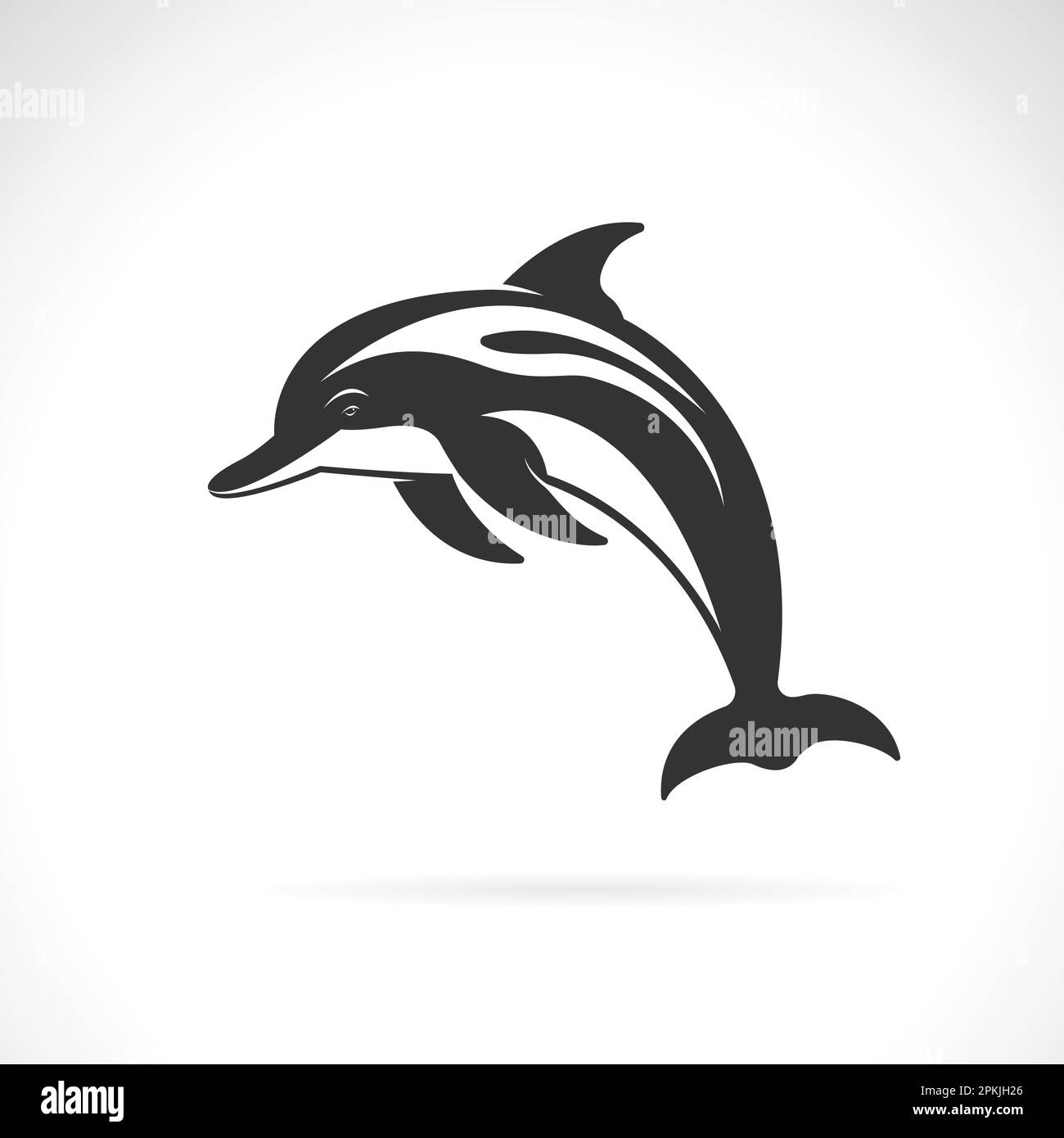 Vector of a dolphin design on white background. Easy editable layered ...