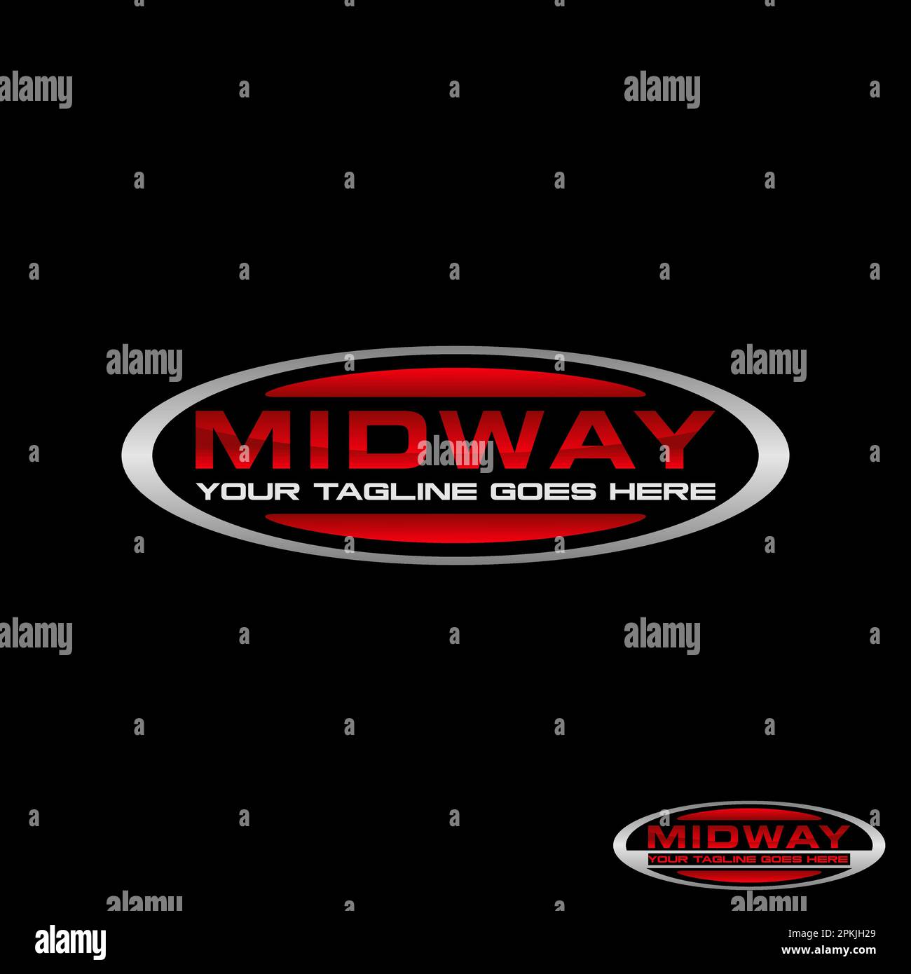 Logo design graphic concept creative premium free vector stock unique letter word MIDWAY sport ...