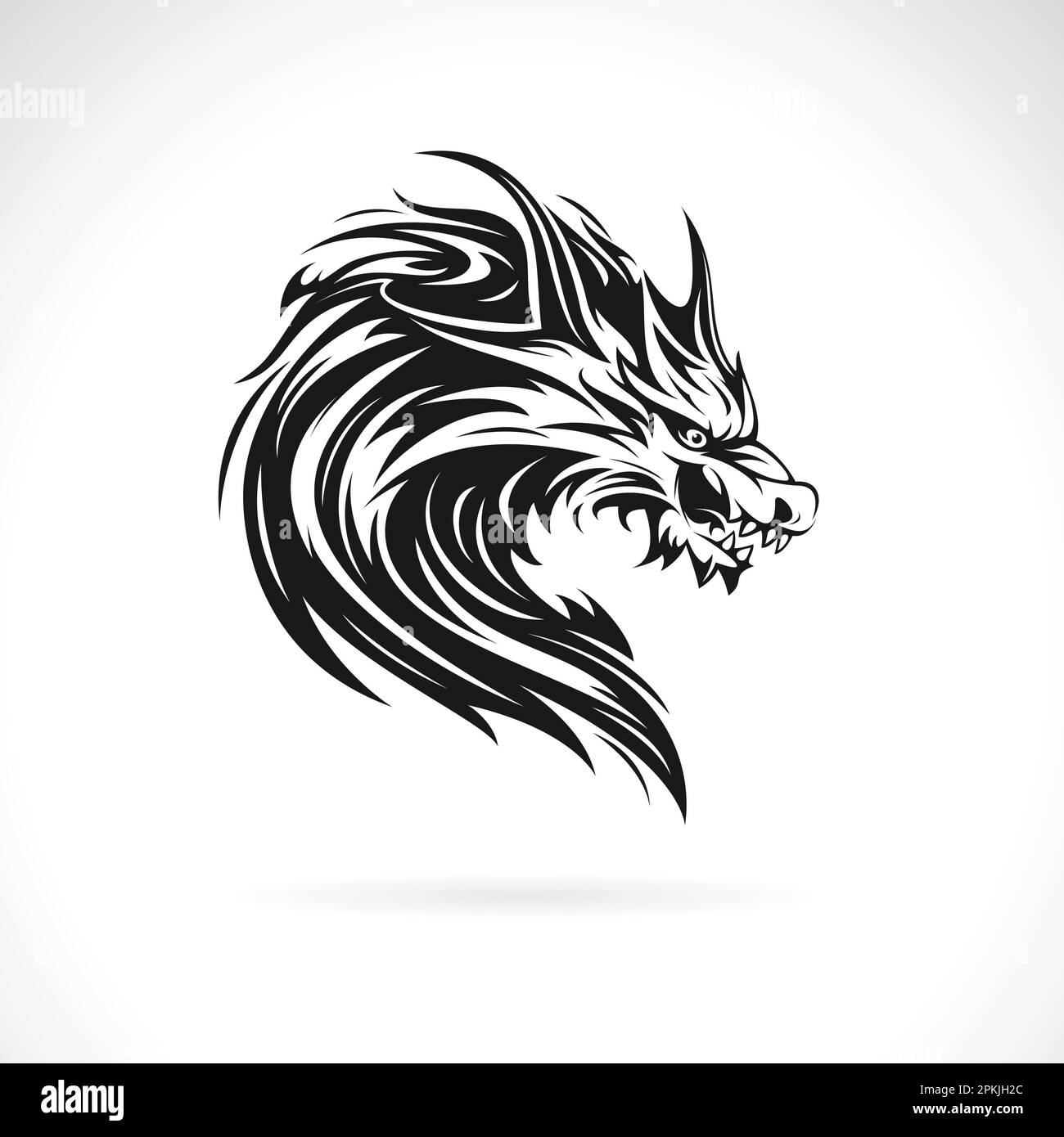 Black Dragon Head Tattoo Designs