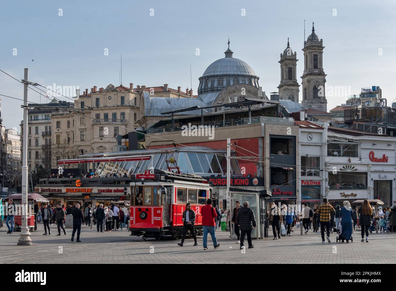 Istanbul tram taksim square hi-res stock photography and images - Alamy