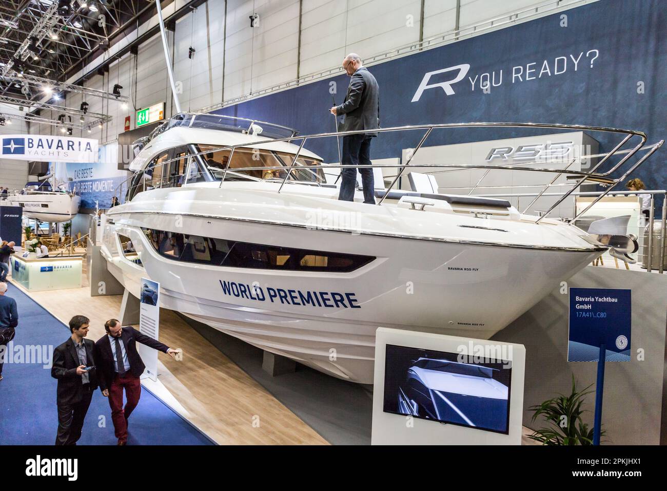 German manufacturer Bavaria Yachts display their latest craft at 'boot ...