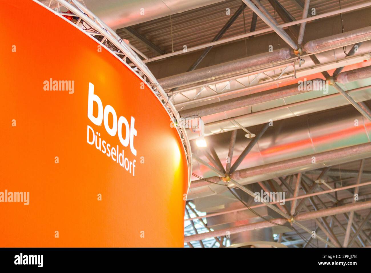 Hoardings displayed in the main hall at 'boot' on January 20, 2018 in ...