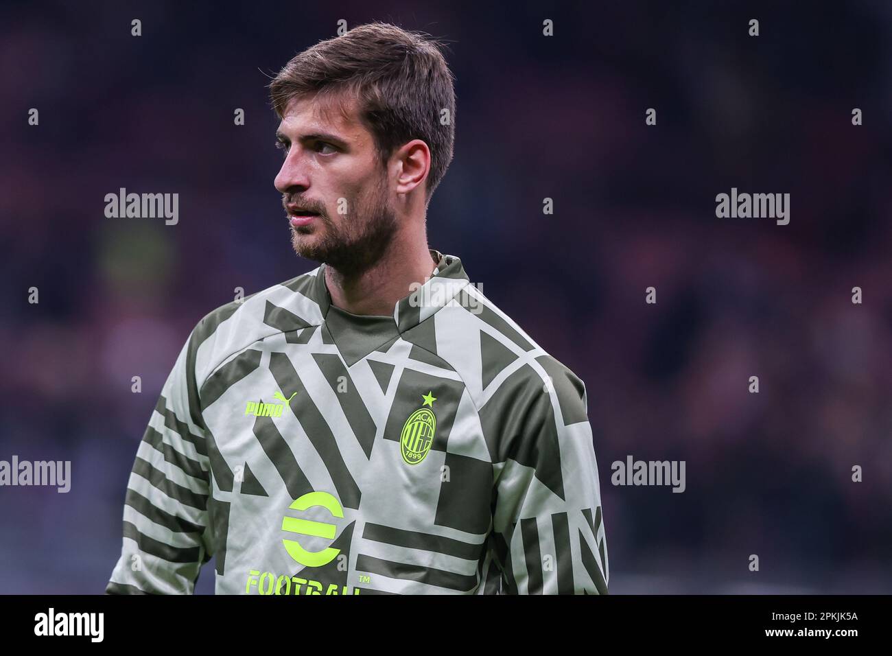 Matteo Gabbia of AC Milan looks on during Serie A 2022/23 football ...