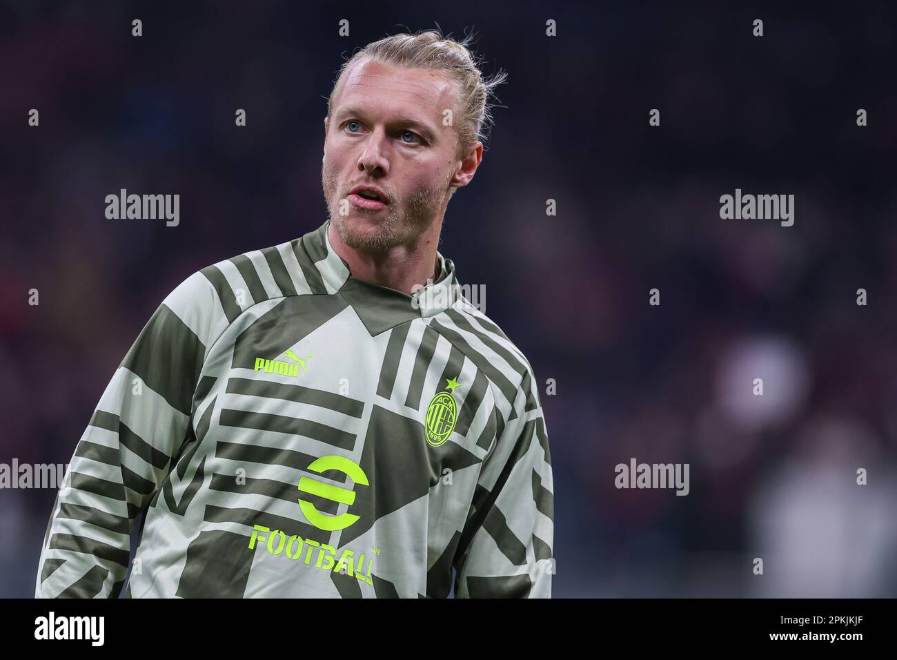 Simon Kjaer of AC Milan looks on during Serie A 2022/23 football match ...