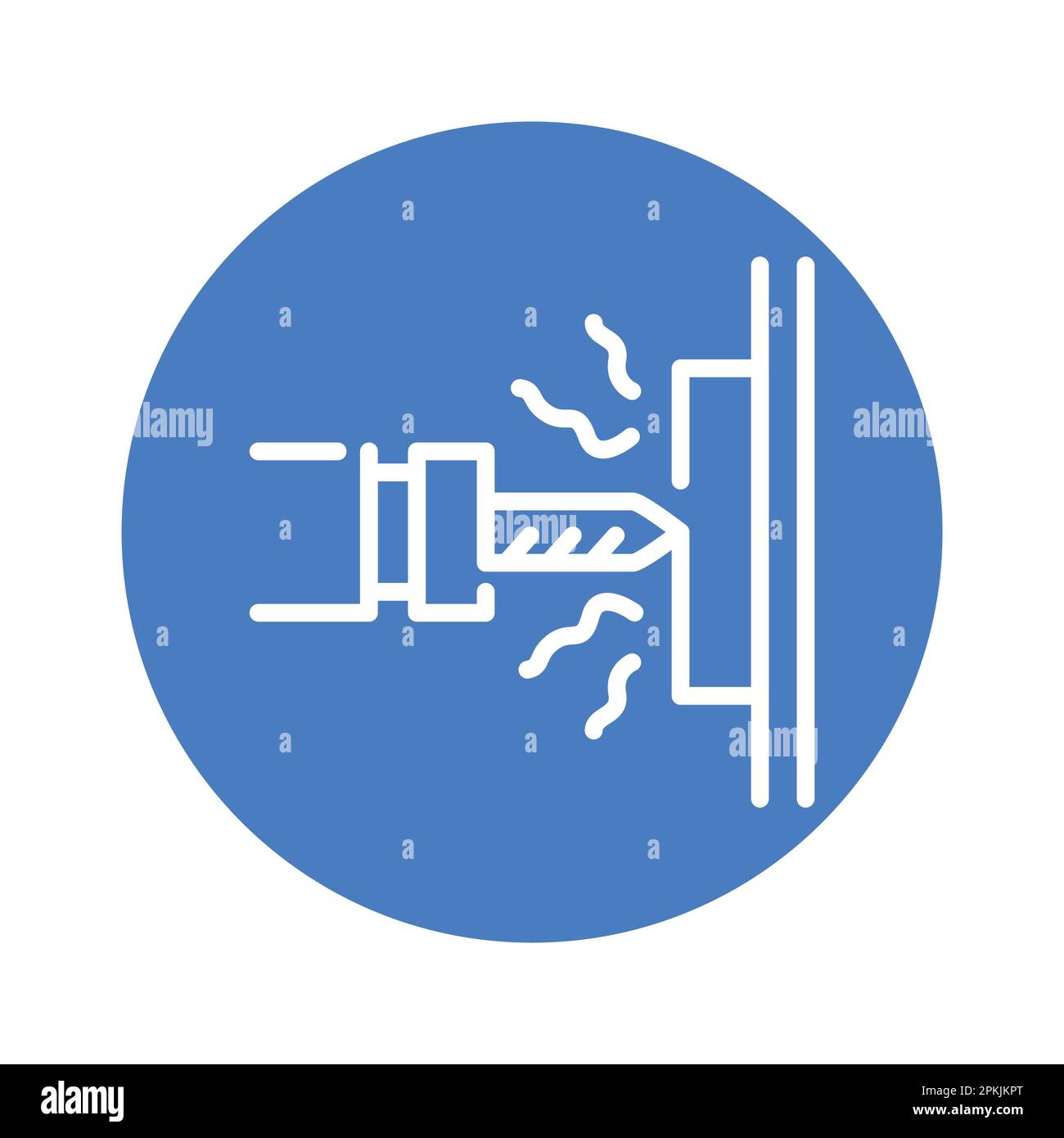 Drilling olor line icon. Metal work. Pictogram for web page Stock ...
