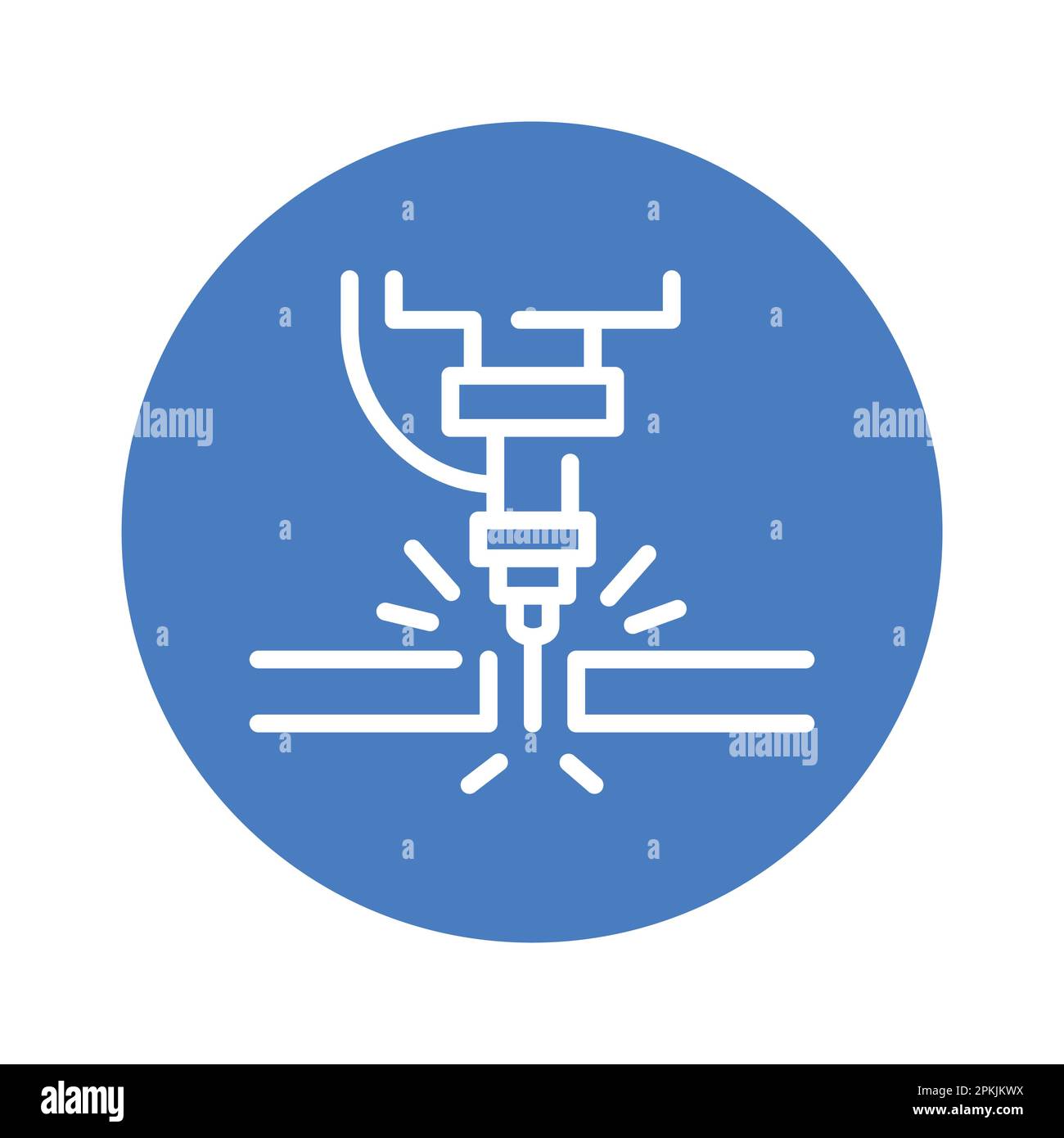Metal cutting olor line icon. Metal work. Pictogram for web page Stock ...