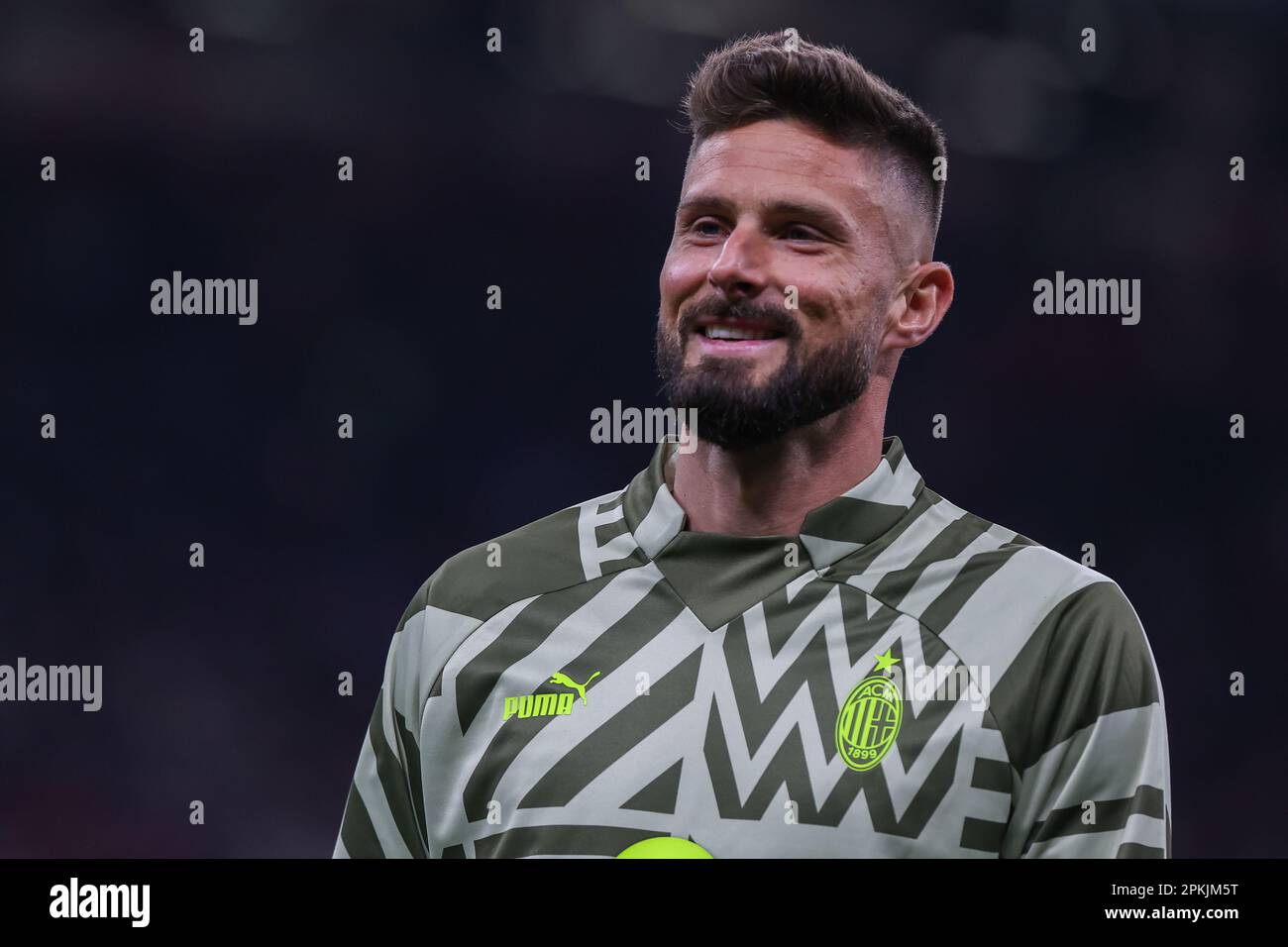 Milan, Italy. 07th Apr, 2023. Olivier Giroud of AC Milan smiling during ...