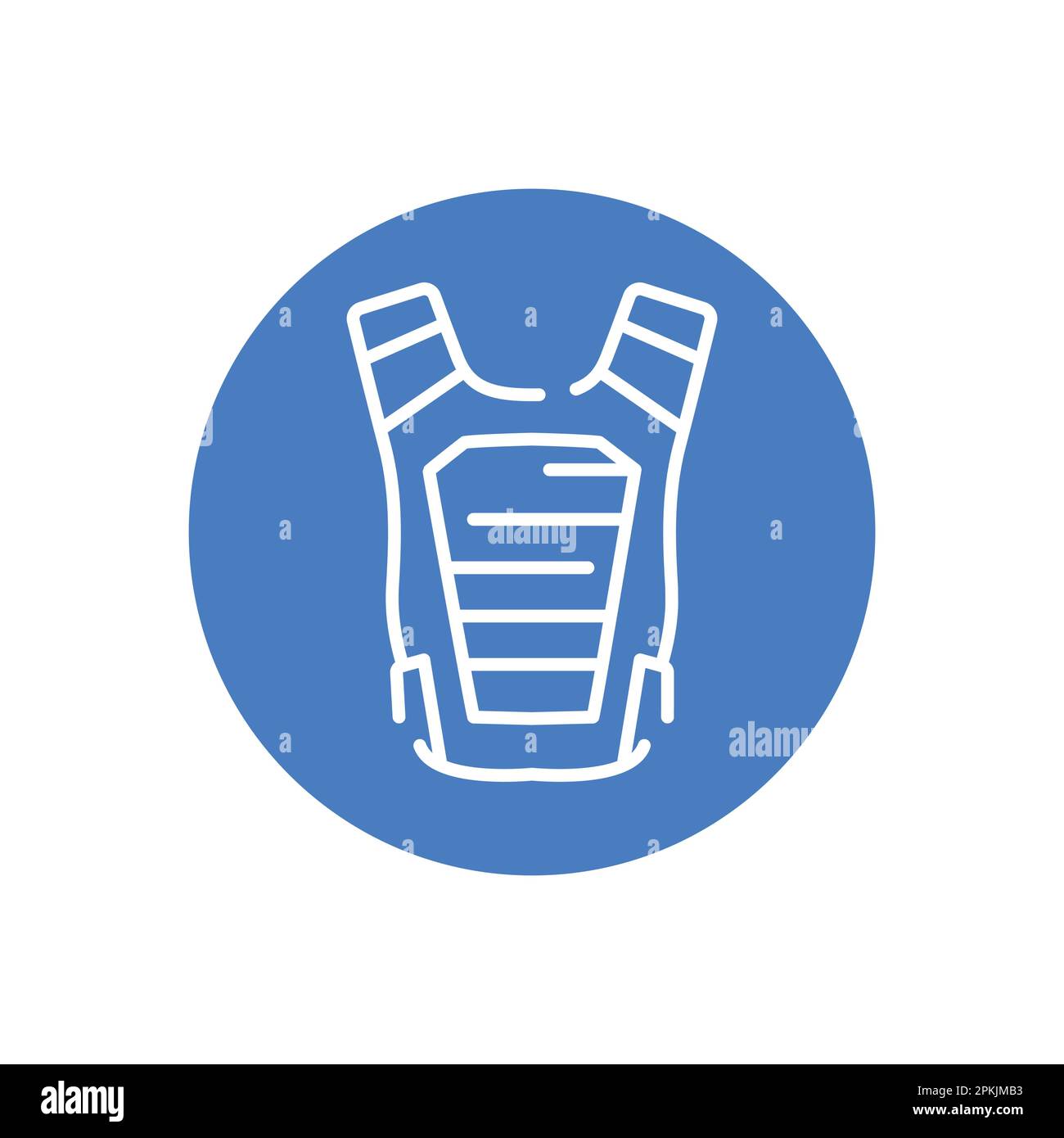 Bulletproof vest black line icon. Military uniform. Safety clothing ...