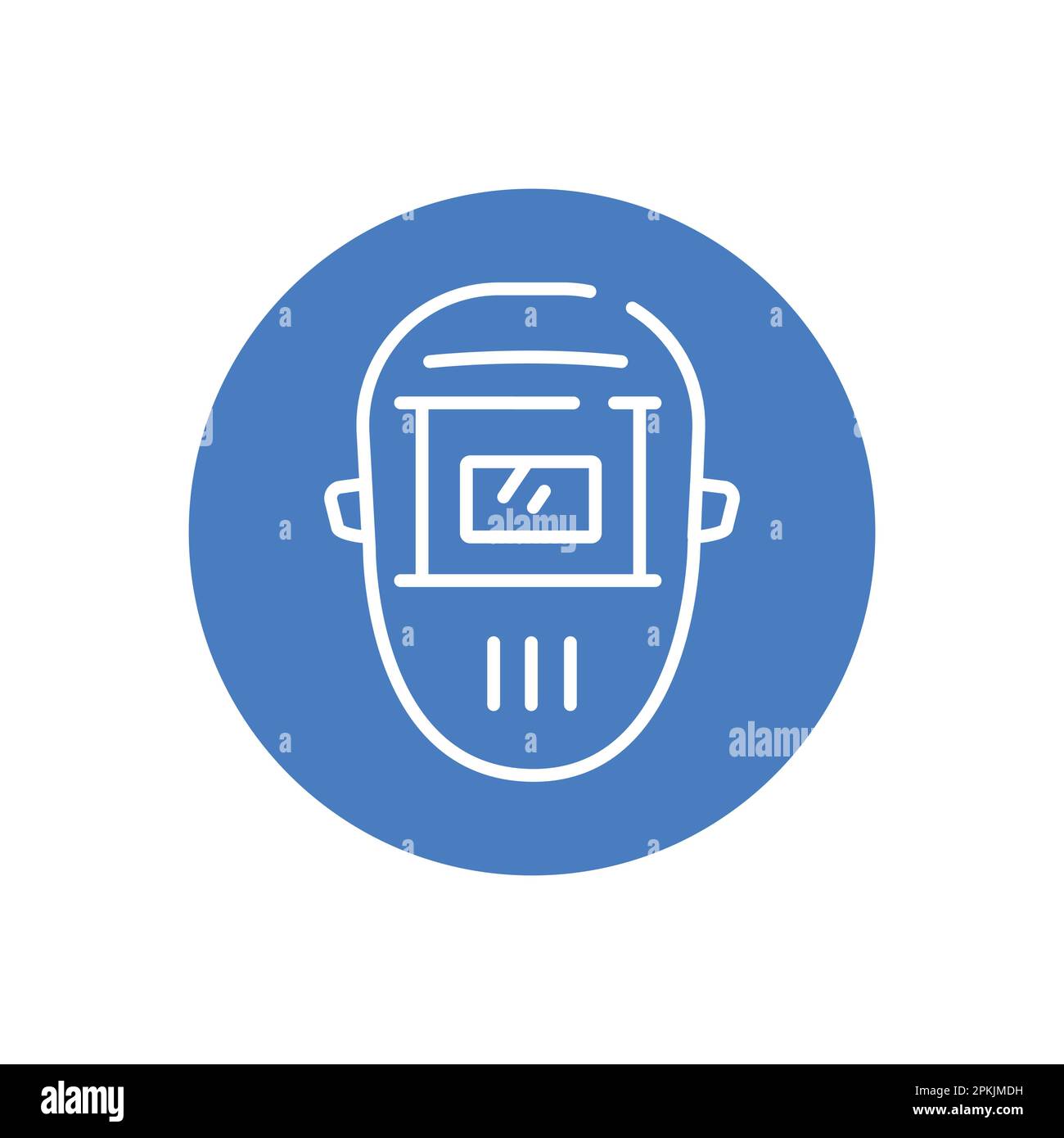 Welding helmet line icon Cut Out Stock Images & Pictures - Alamy
