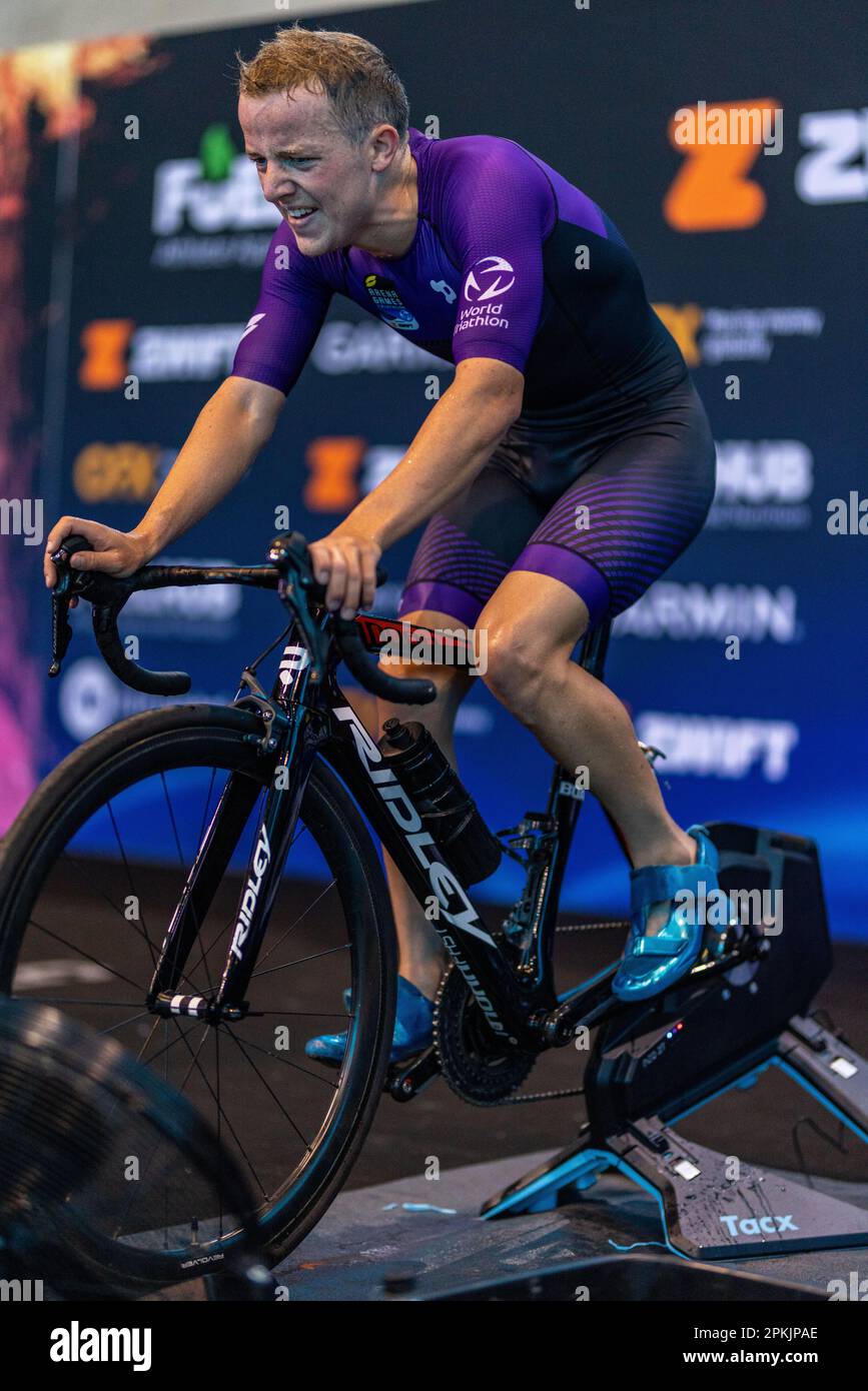 Great Britain’s Daniel Dixon in action during the Men’s repechage 1 ...