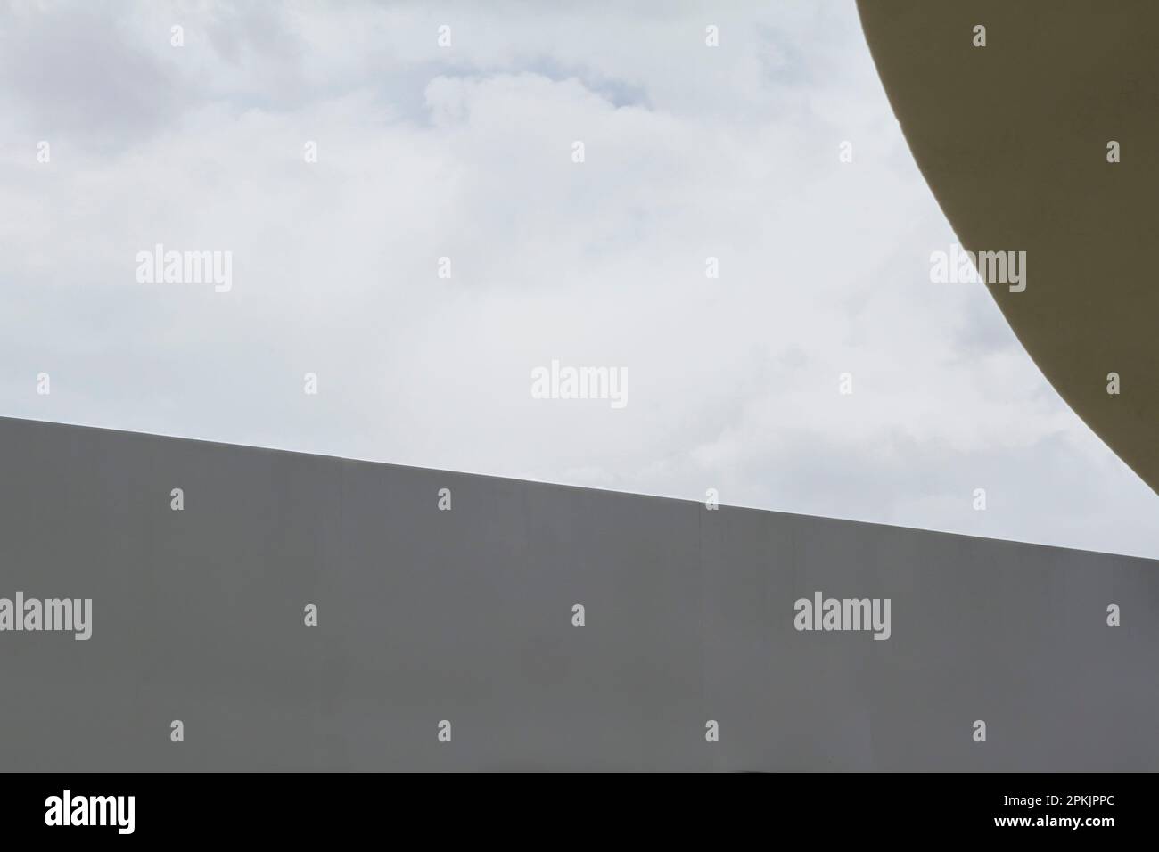 building and architectural detail - curved and straight shapes between ...