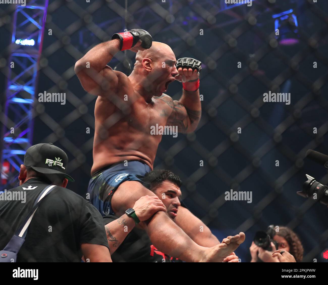 LAS VEGAS, NEVADA - APRIL 7: Bruno Cappelozza and Matheus Scheffel meet ...