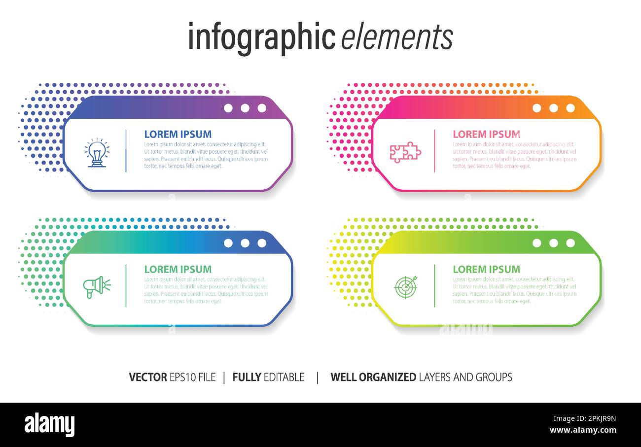 Business Infographic elements with modern design vector Stock Vector ...
