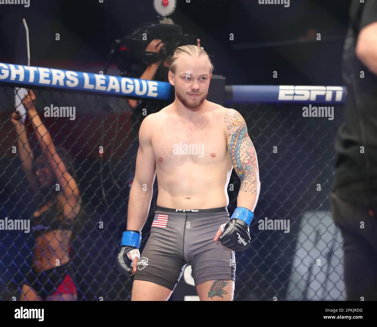 LAS VEGAS, NEVADA - APRIL 7: Biaggio Ali Walsh and Isaiah Figueroa meet ...