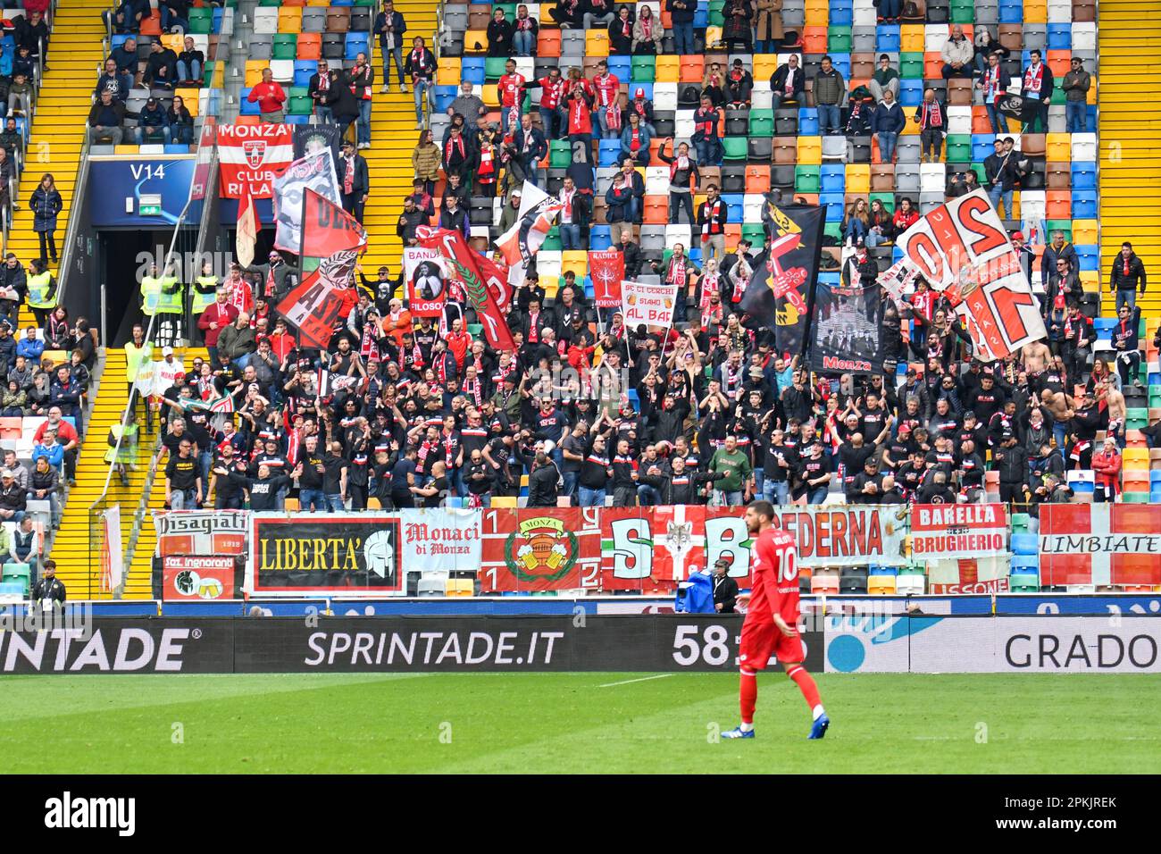 AC Monza supporters during the Italian championship Serie A football ...