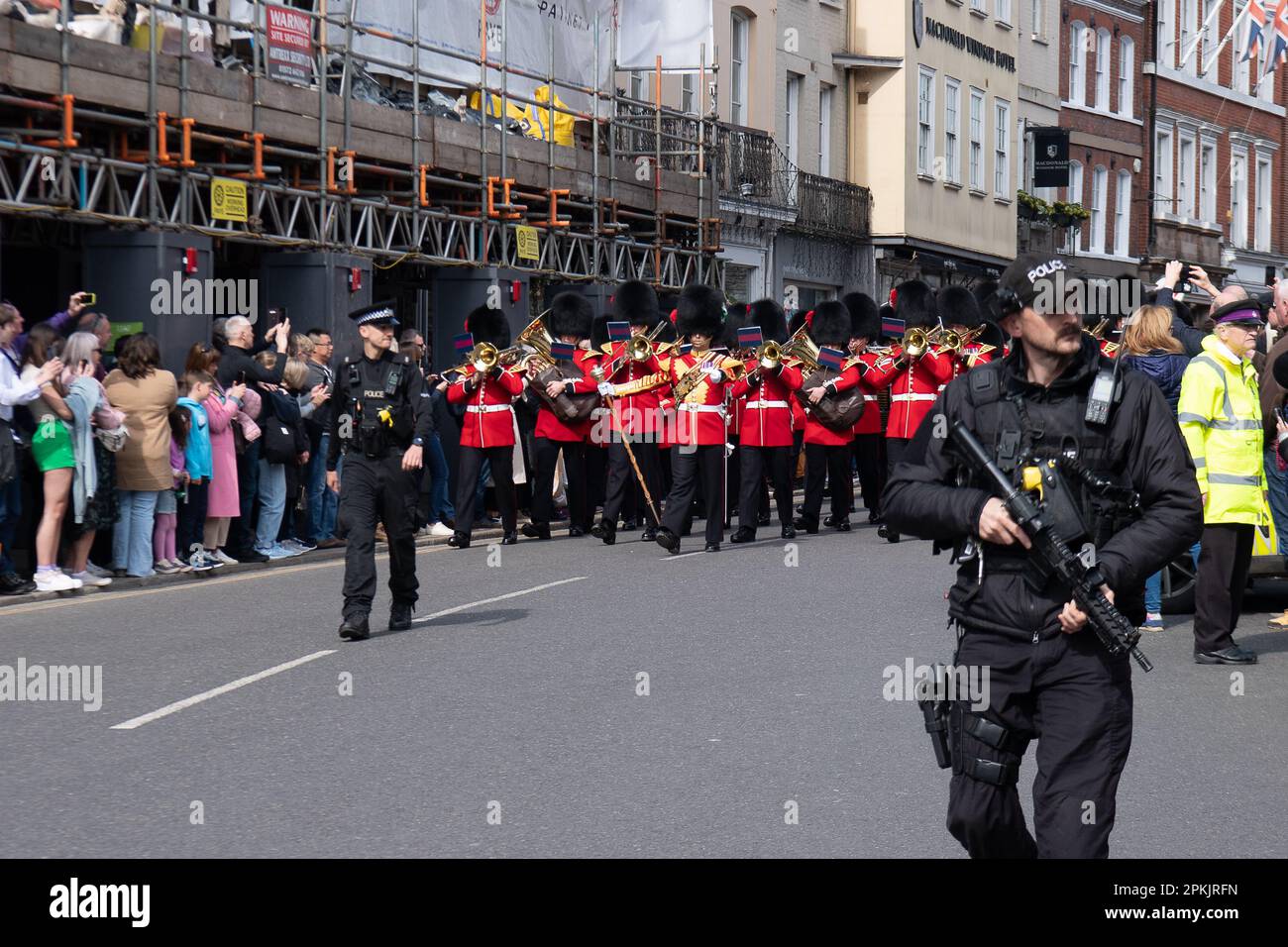 Windsor, Berkshire, UK. 8th April, 2023. It was a very busy day today in Windsor, Berkshire as ...