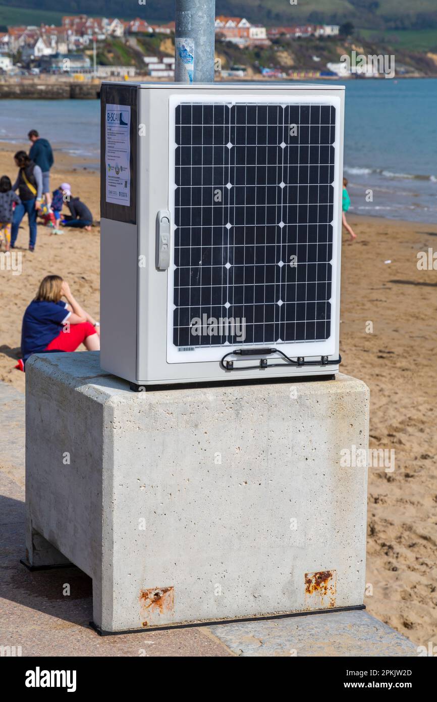 Swanage, Dorset UK. 8th April 2023. B-Scan Remote Beach-Level Sensor at ...