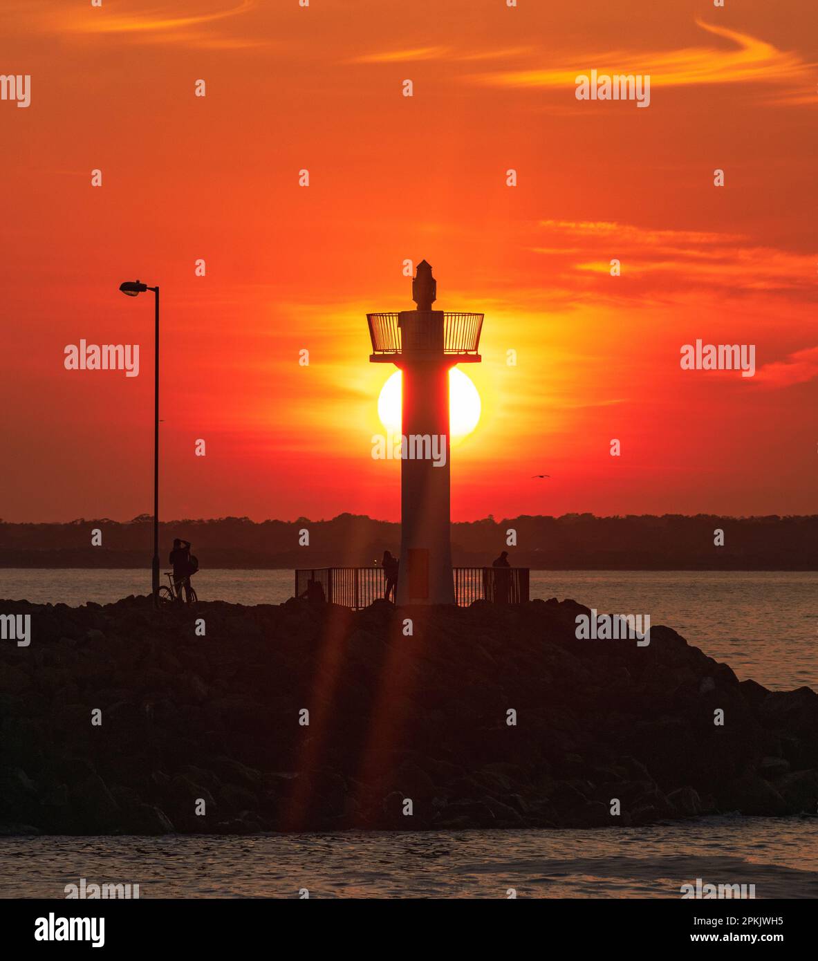 Sunset at Howth Lighthouse Stock Photo - Alamy