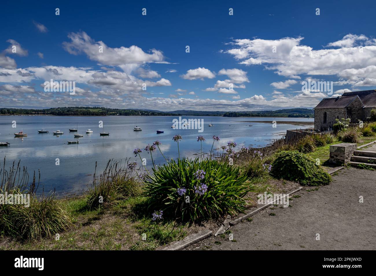 Coast and Harbor Of Finistere Village Landevennec In Nature Park ...