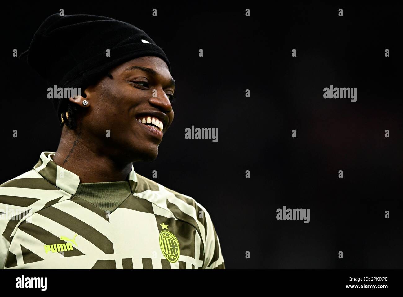 Rafael leao of ac milan smiles hi-res stock photography and images - Alamy