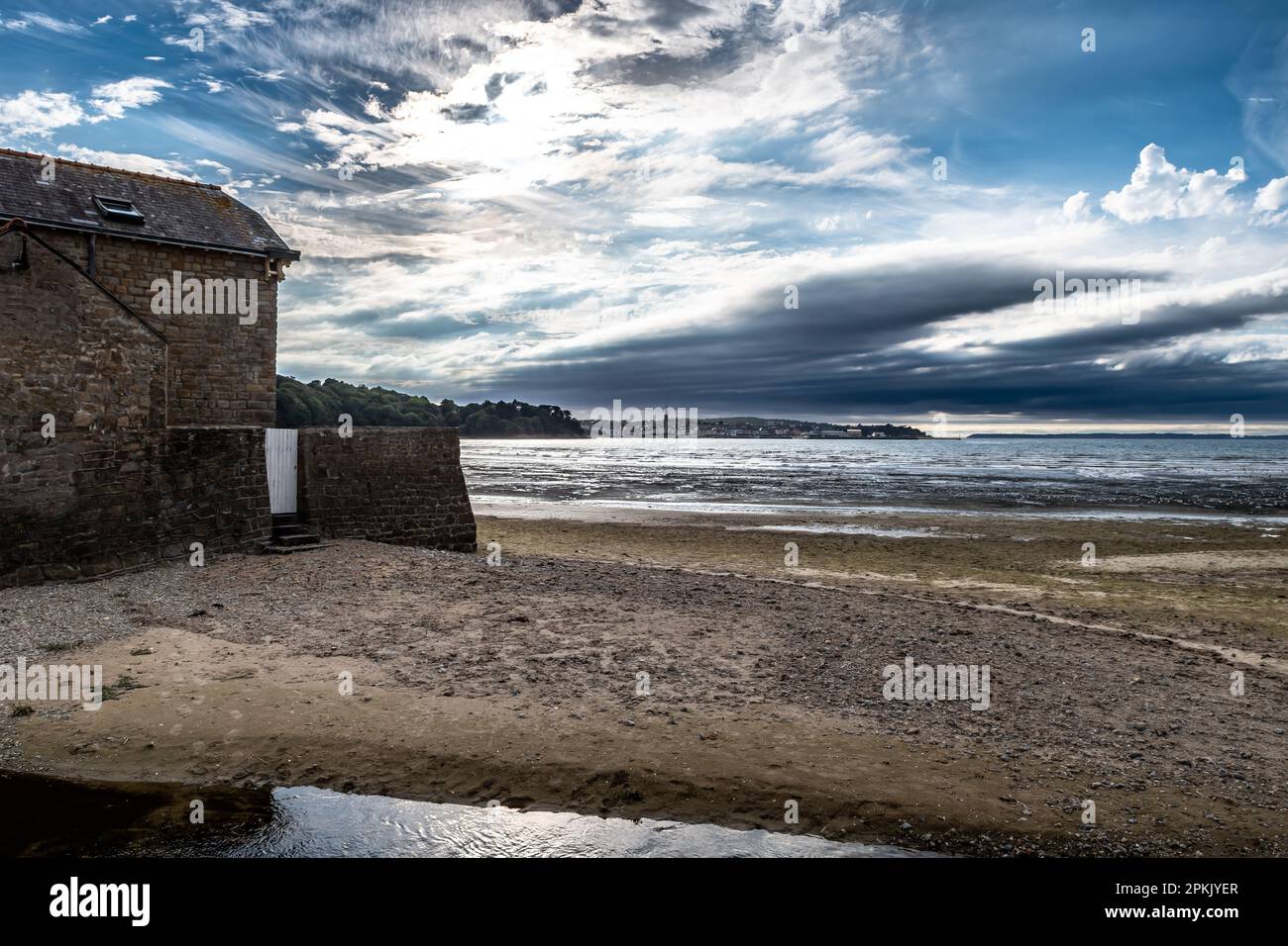 Beach Plage Du Ris At City Douarnenez At The Finistere Atlantic Coast ...