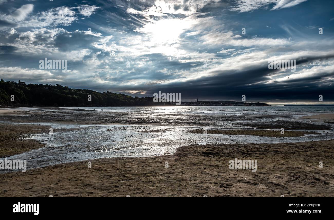 Beach Plage Du Ris At City Douarnenez At The Finistere Atlantic Coast ...