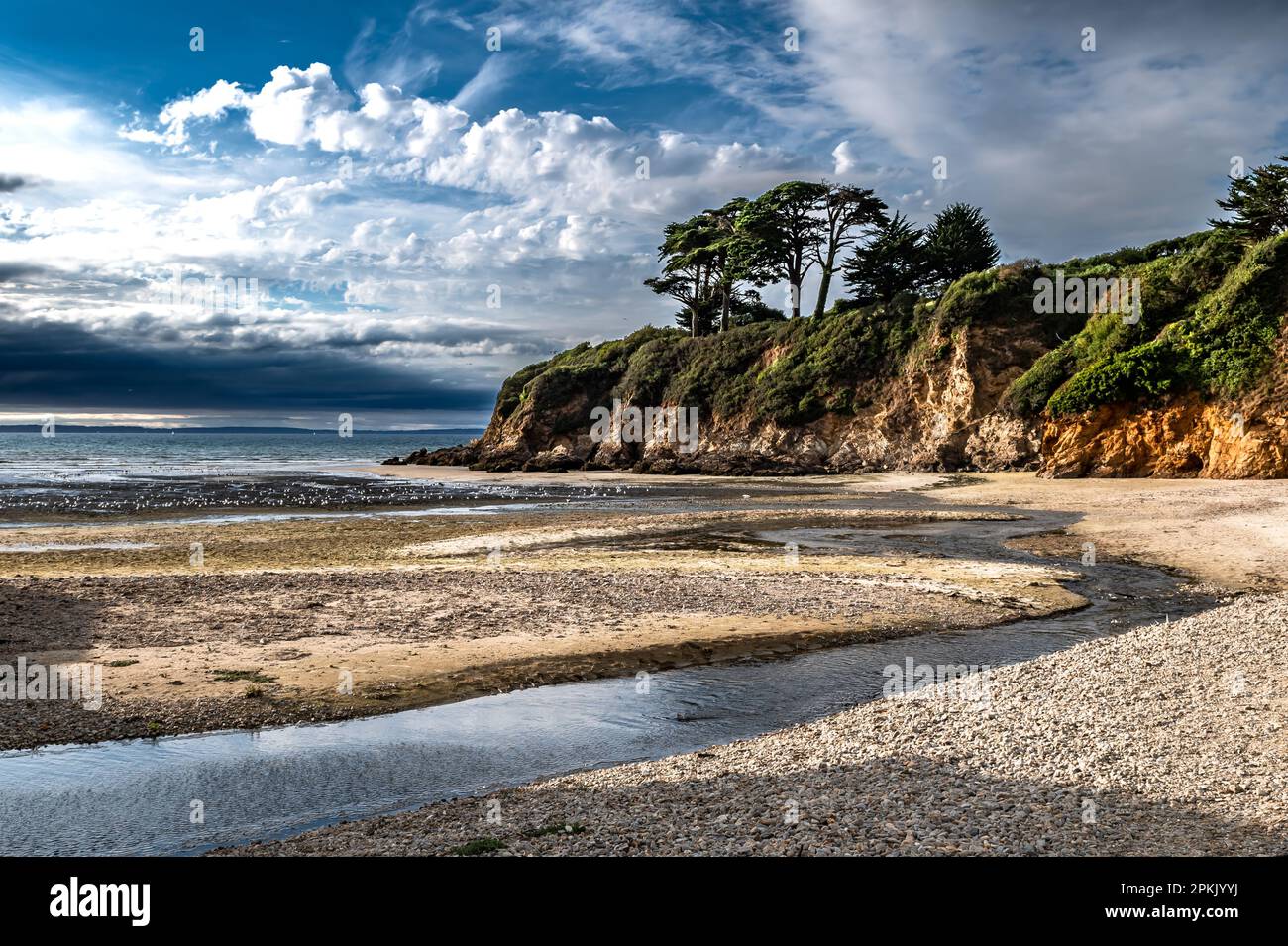 Beach Plage Du Ris At City Douarnenez At The Finistere Atlantic Coast ...