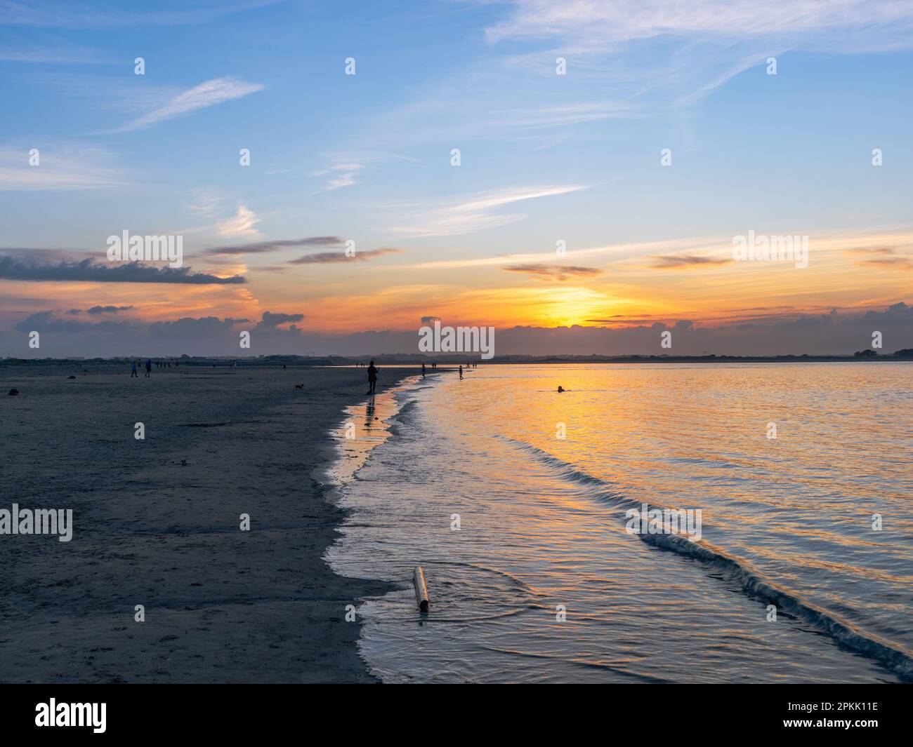 May evening sunset at Burrow Beach Stock Photo - Alamy