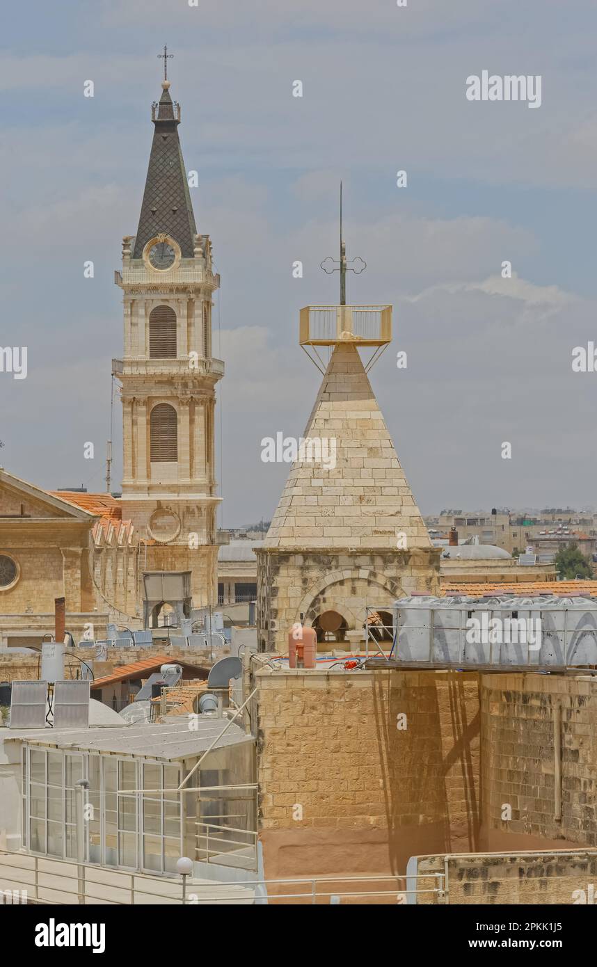 Towers of the old city Jerusalem Israel Stock Photo - Alamy