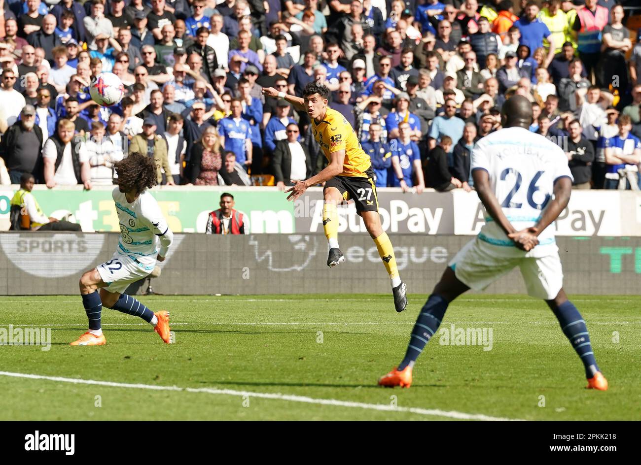 Wolverhampton Wanderers' Matheus Nunes scores their side's first goal ...