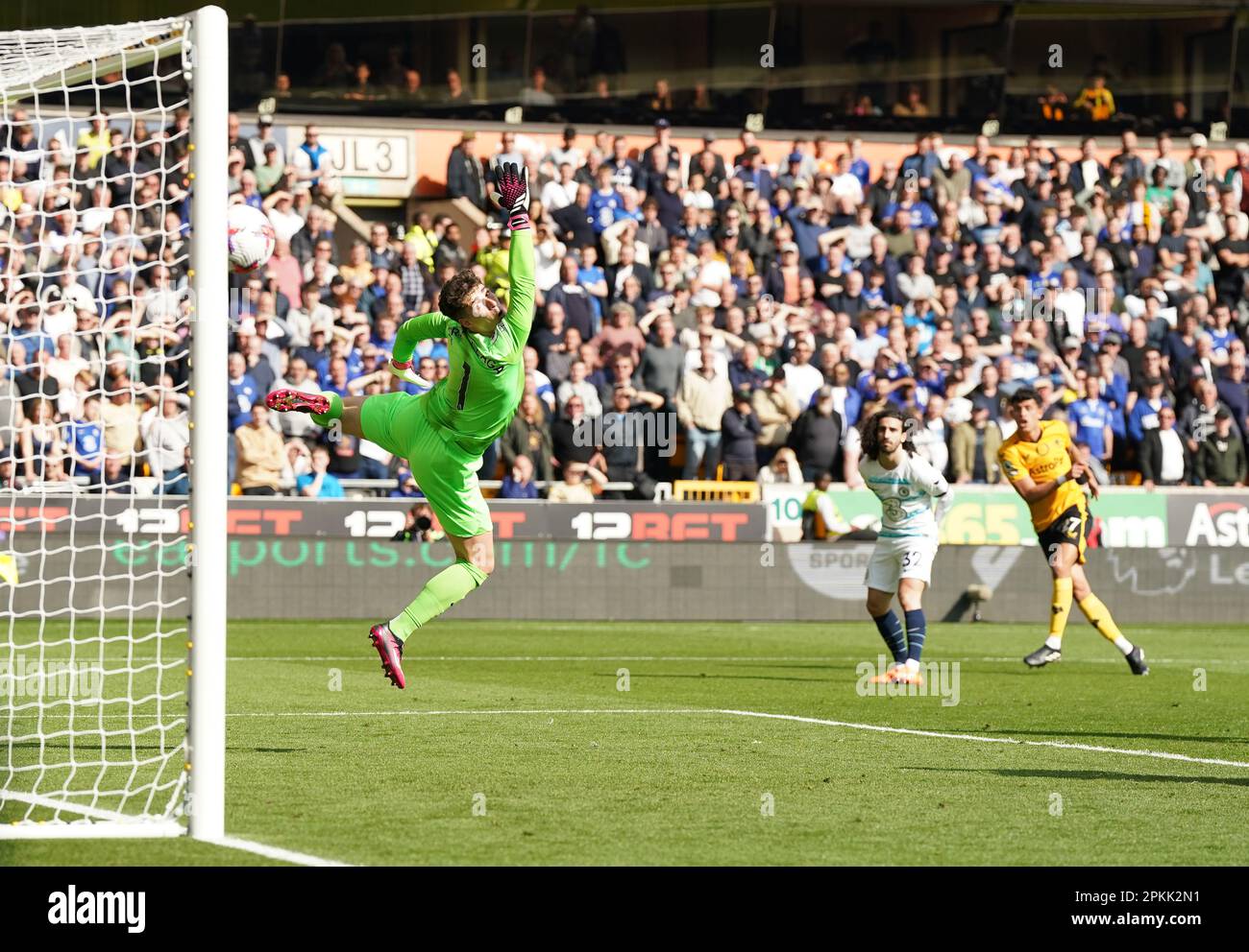 Wolverhampton Wanderers' Matheus Nunes scores their side's first goal ...