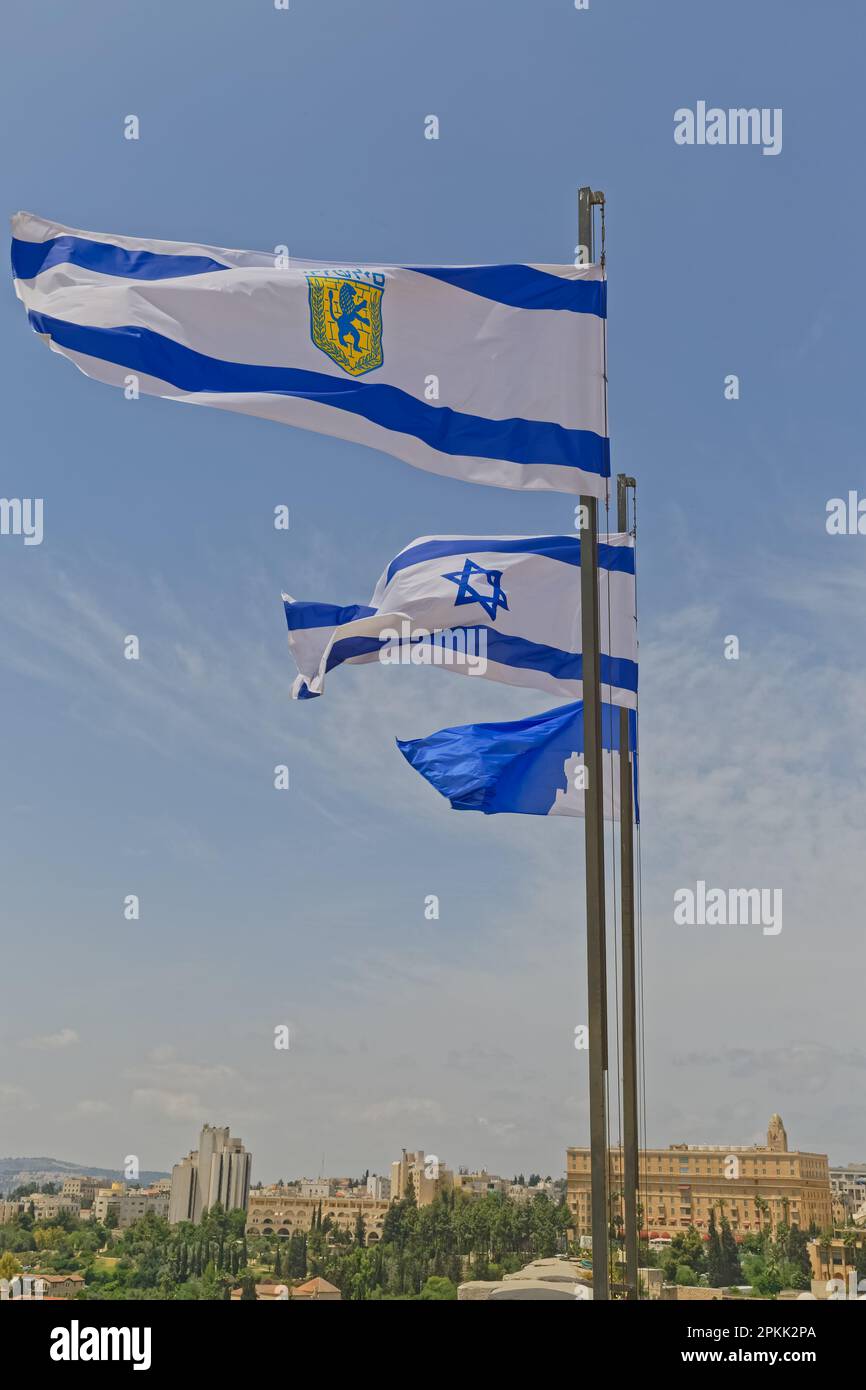 Western wall flags of the Jerusalem Old City Stock Photo - Alamy