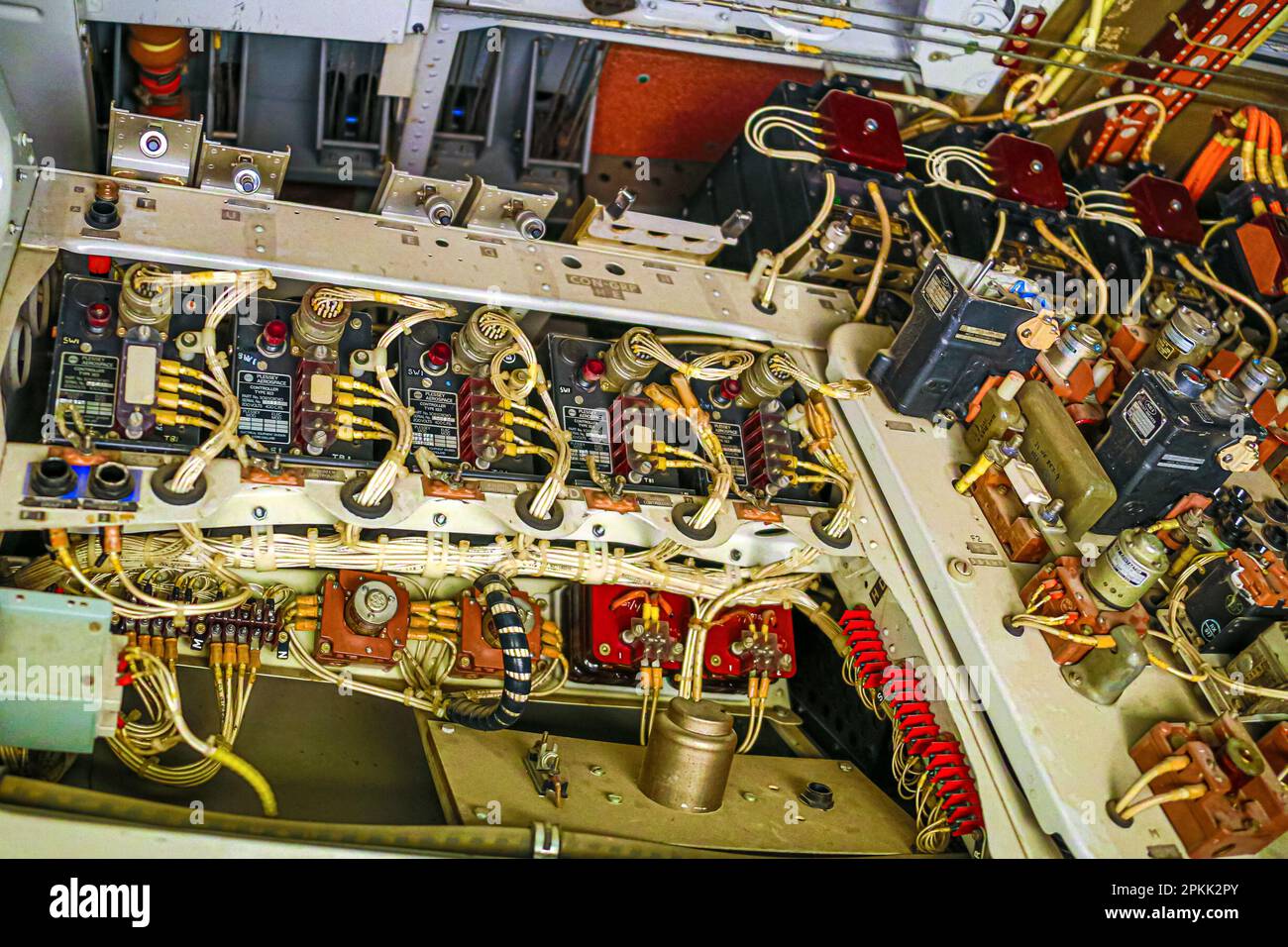Aviation electronics inside a passenger aircraft at museum, China Stock ...