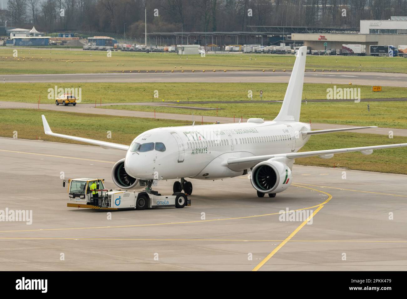 Zurich, Switzerland, January 2, 2023 ITA Airways Bombardier CS-300 or ...