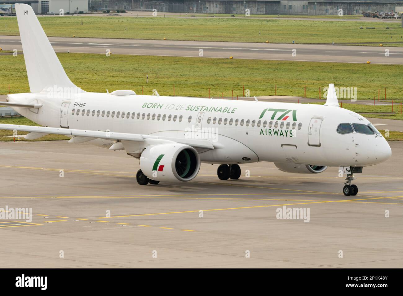 Zurich, Switzerland, January 2, 2023 ITA Airways Bombardier CS-300 or ...