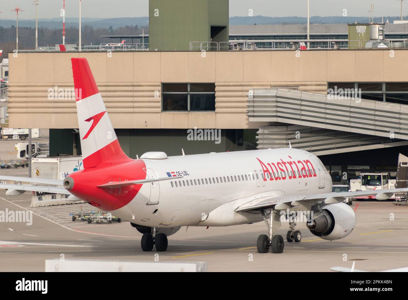 Zurich, Switzerland, January 2, 2023 Austrian airlines Airbus A320-214 ...